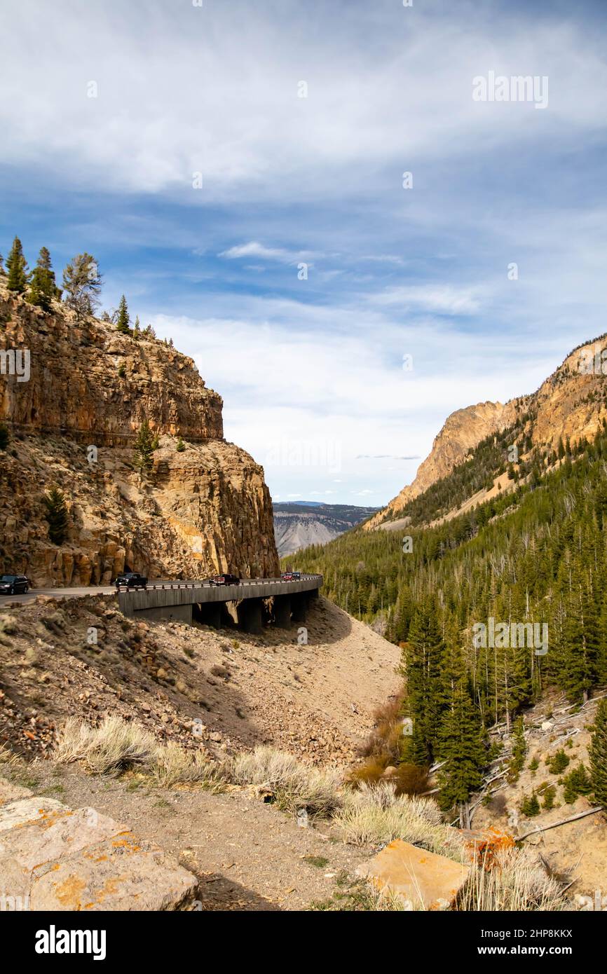 Golden Gate Canyon in Yellowstone National Park, Wyoming, USA, May, 27 ...