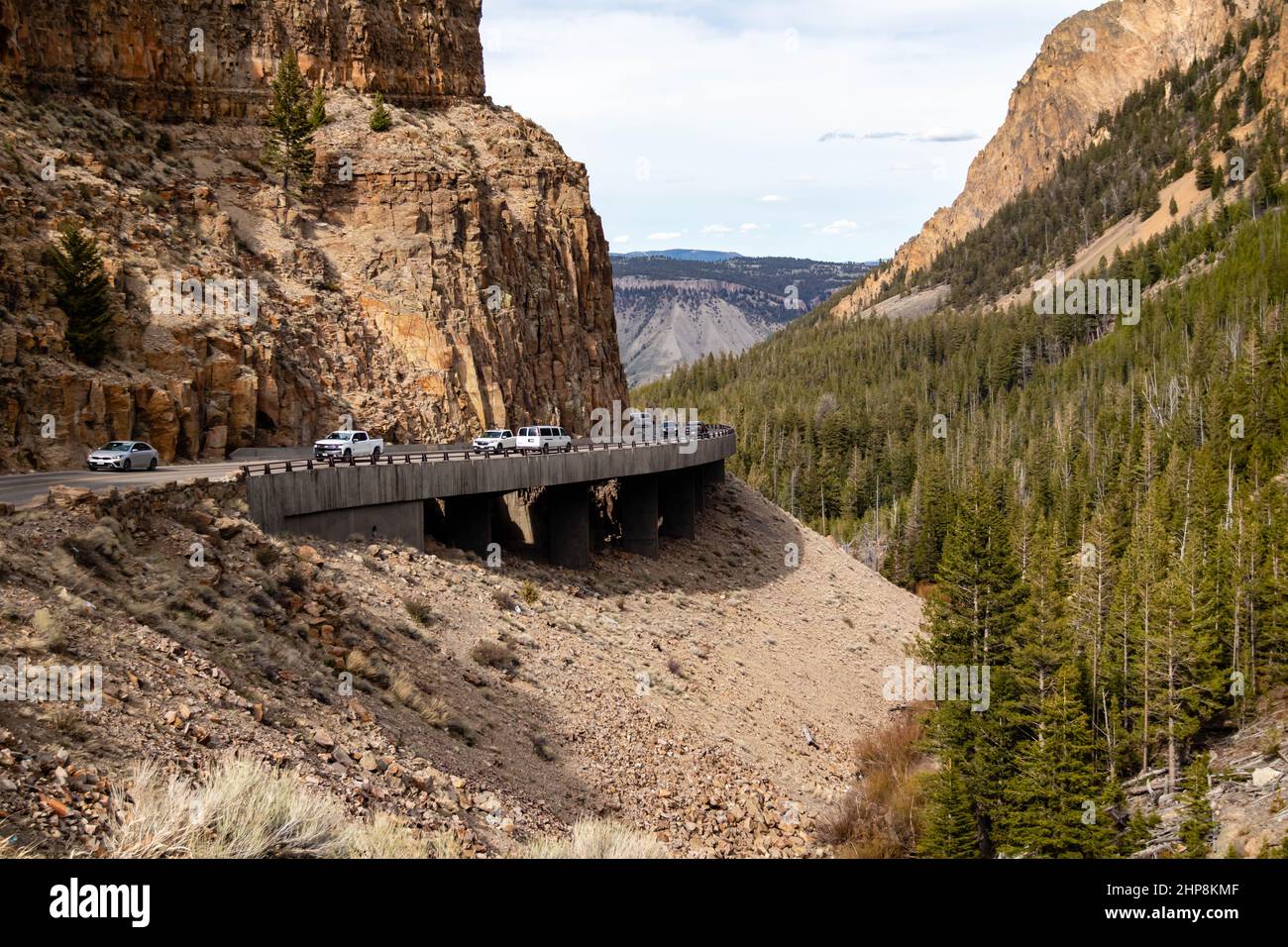 Golden Gate Canyon in Yellowstone National Park, Wyoming, USA, May, 27 ...