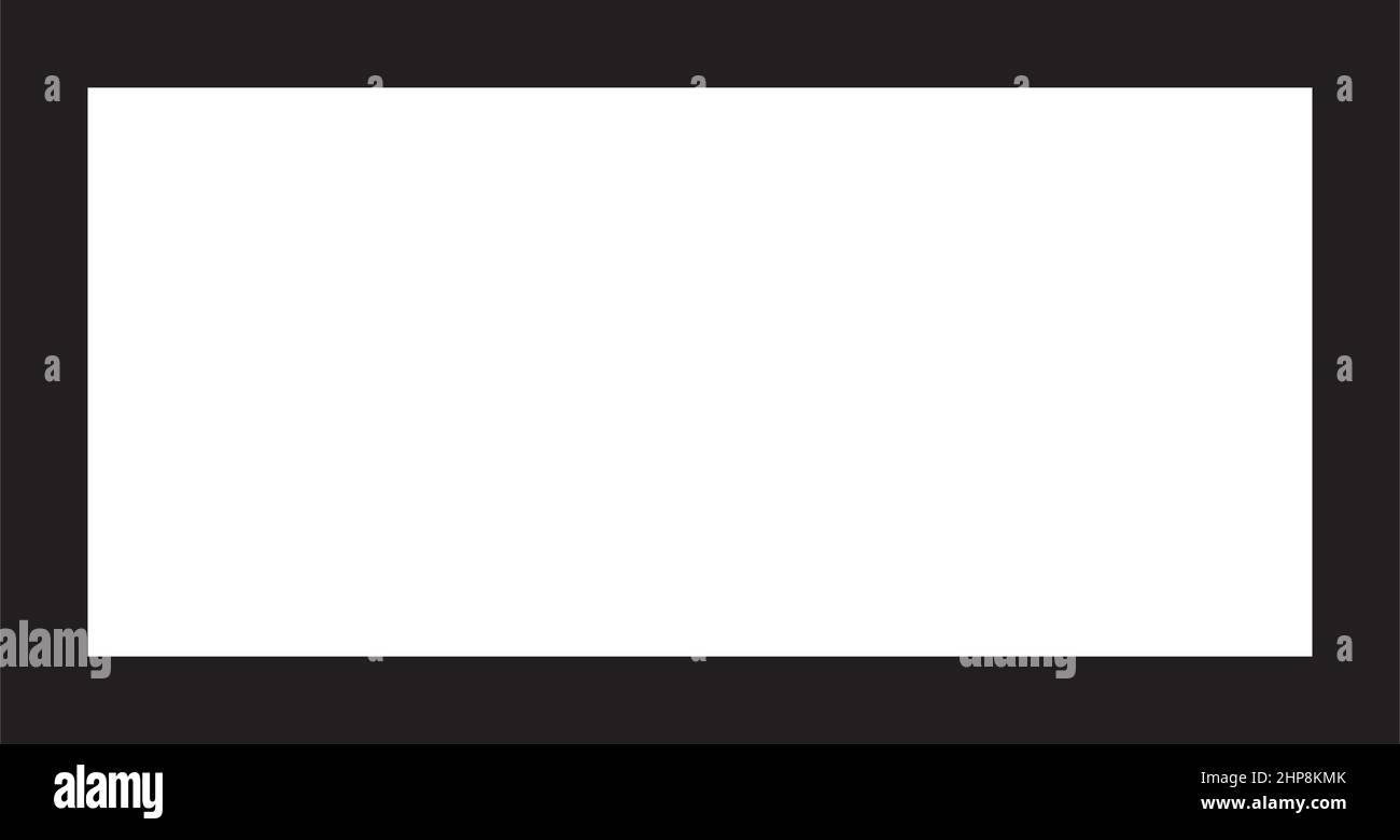 Rectangle shape icon vector outline stroke symbol for creative graphic ...