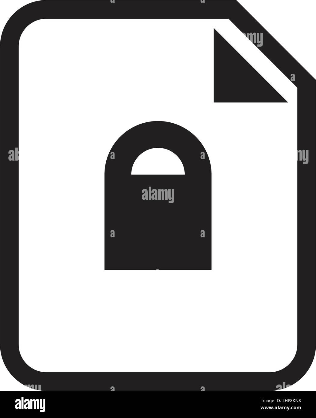 Paper list document lock Stock Vector Images - Alamy