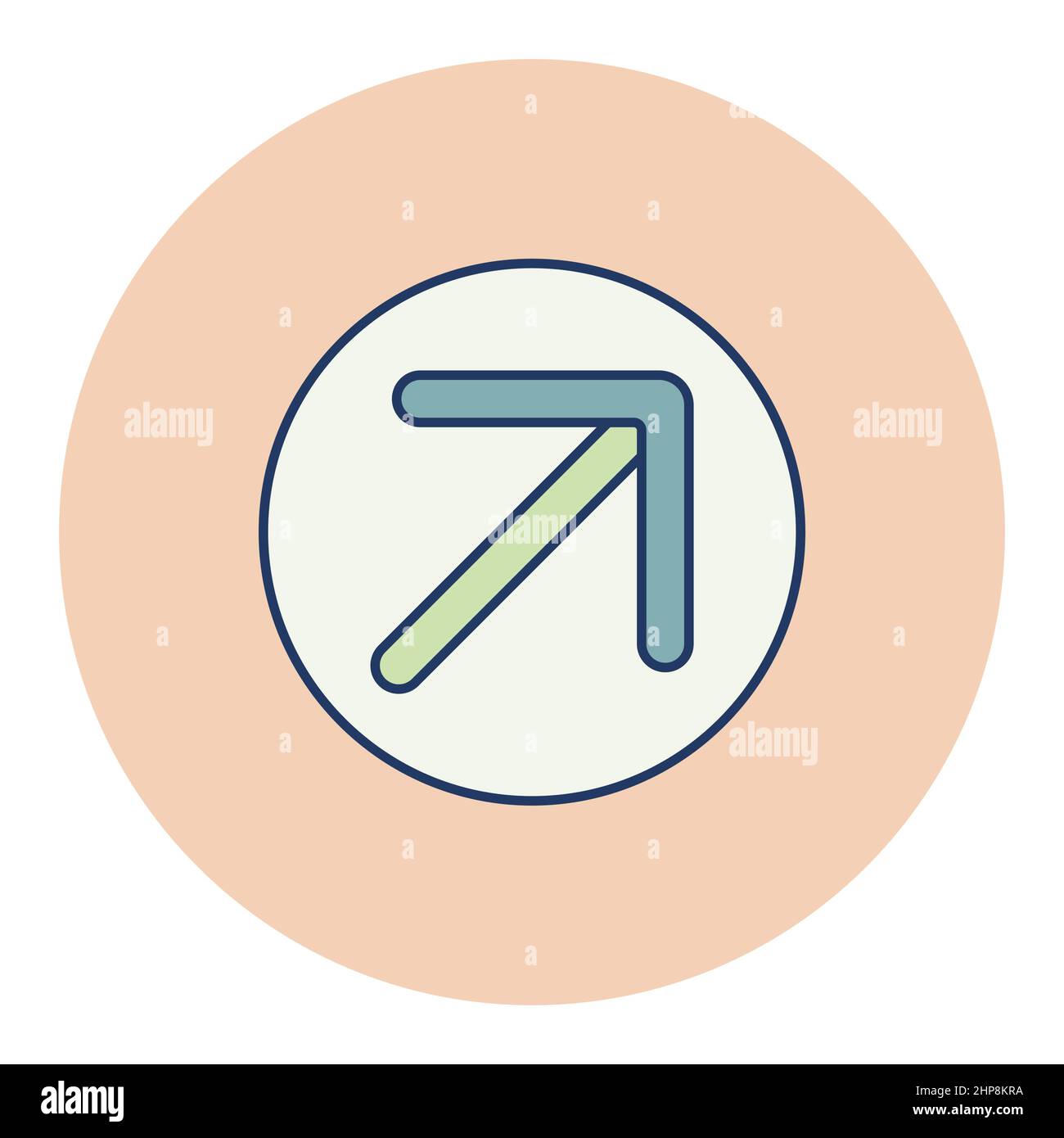 Arrow right top vector icon. Navigation sign Stock Vector Image & Art ...