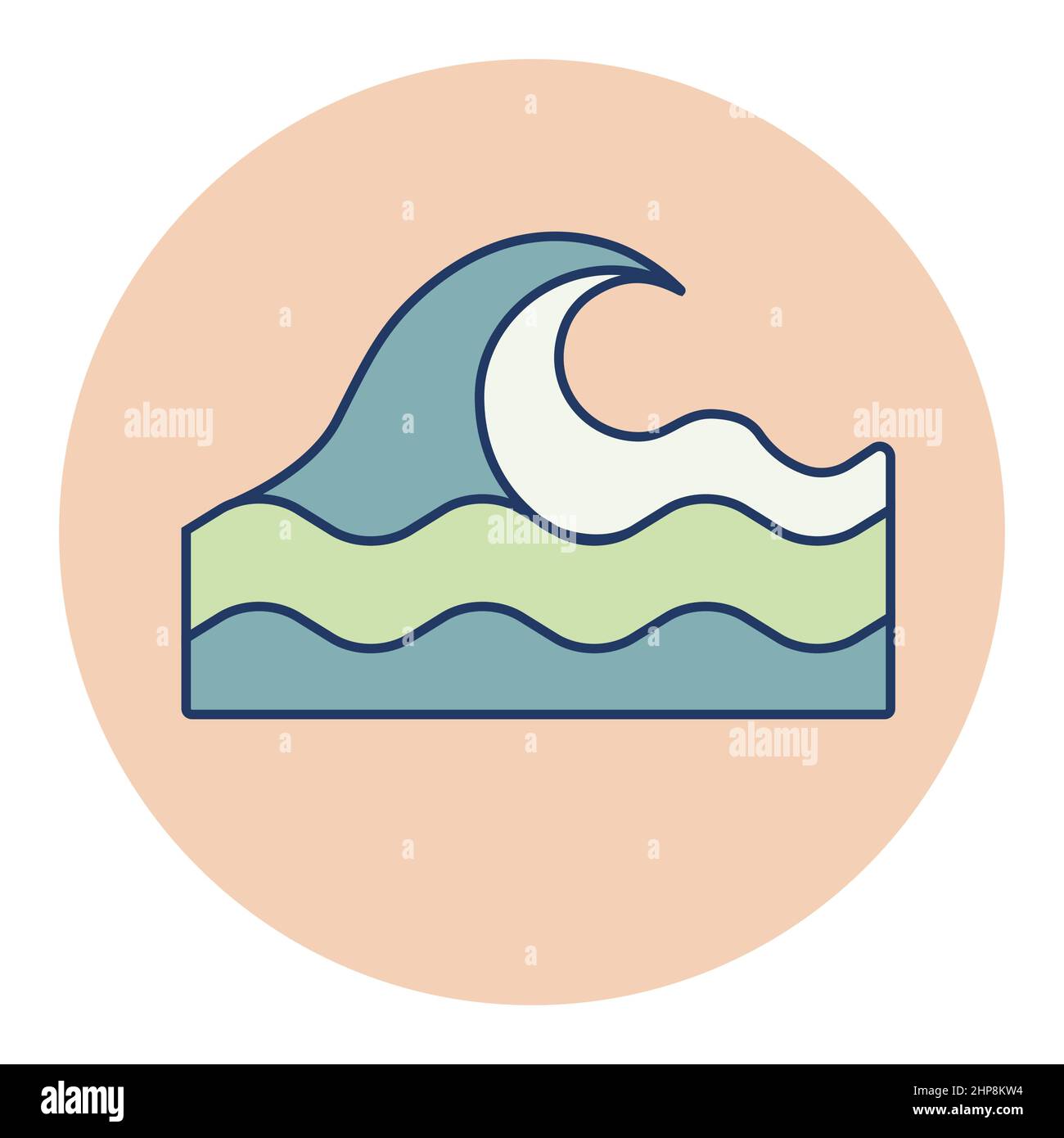 Sea waves vector icon. Nature sign Stock Vector Image & Art - Alamy