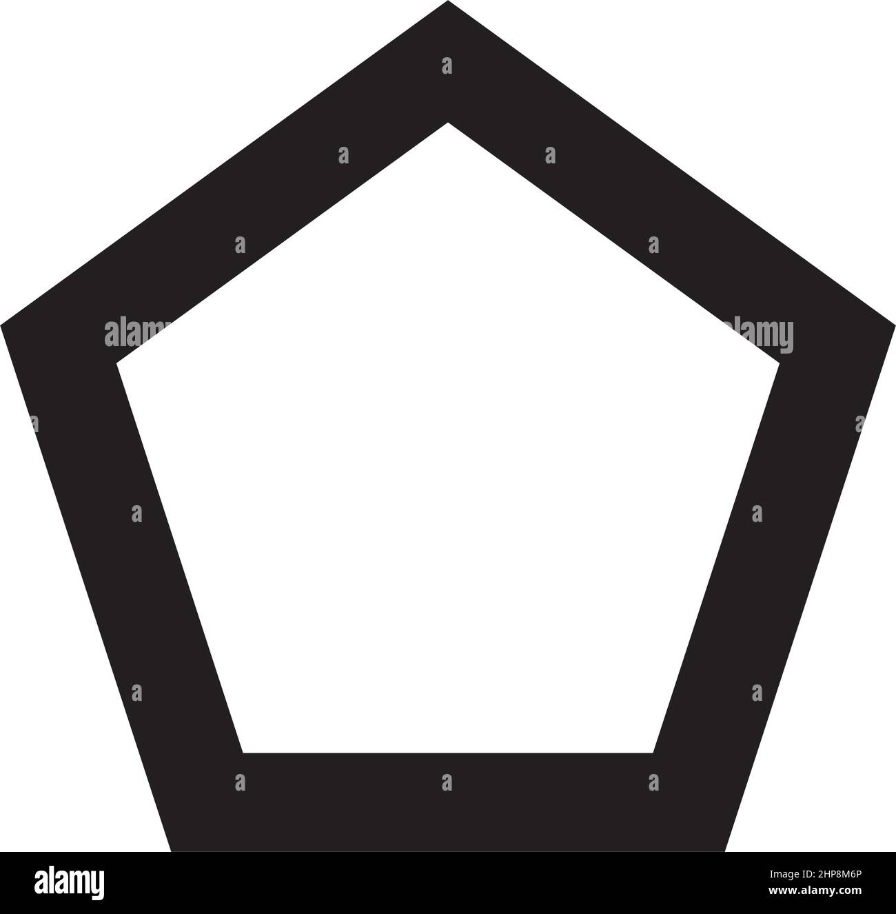 Pentagon symbol shape vector icon for creative graphic design ui ...