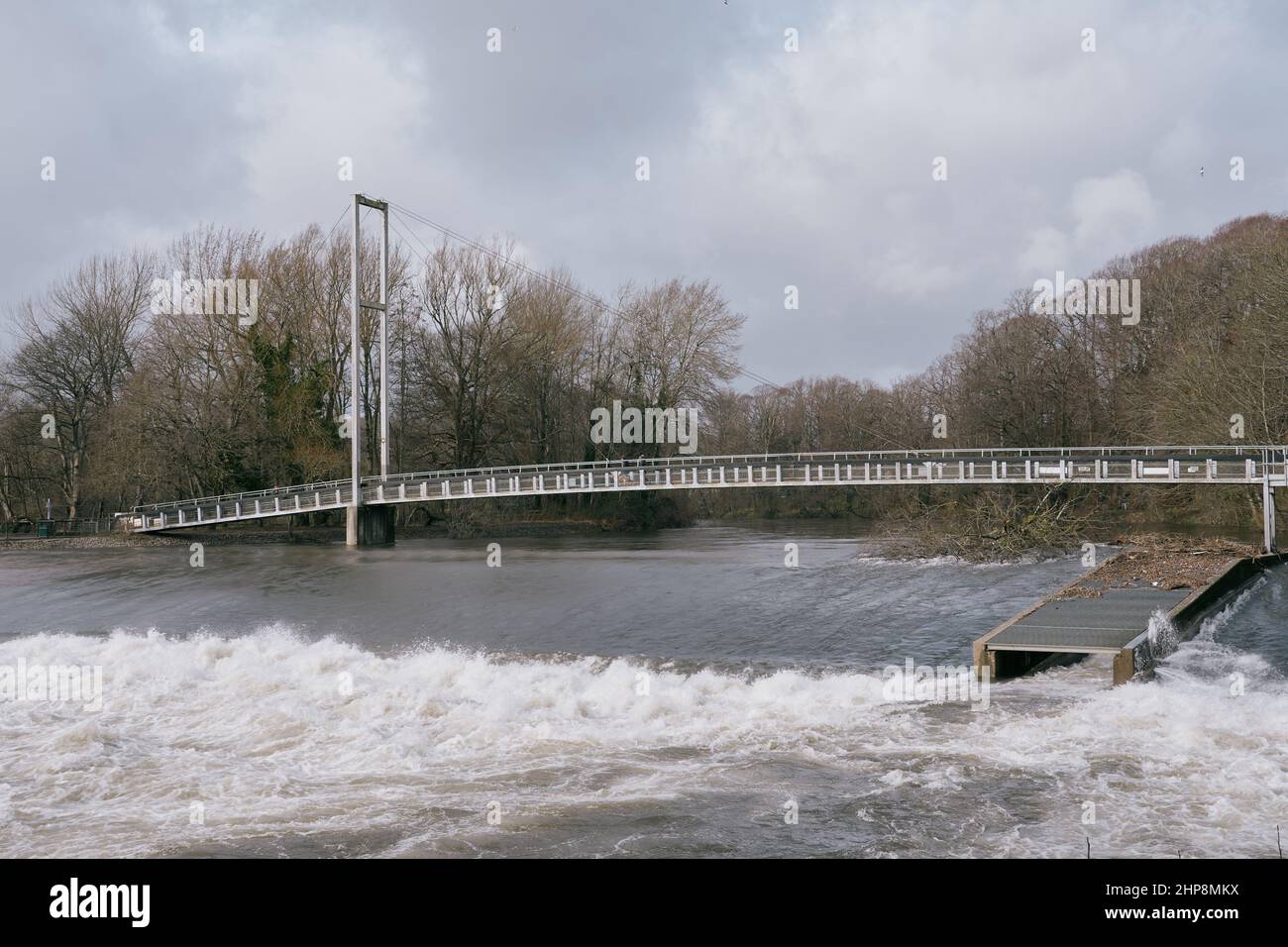 Blackweir Bridge over the Taff at Pontcanna Fields, Cardiff, after ...
