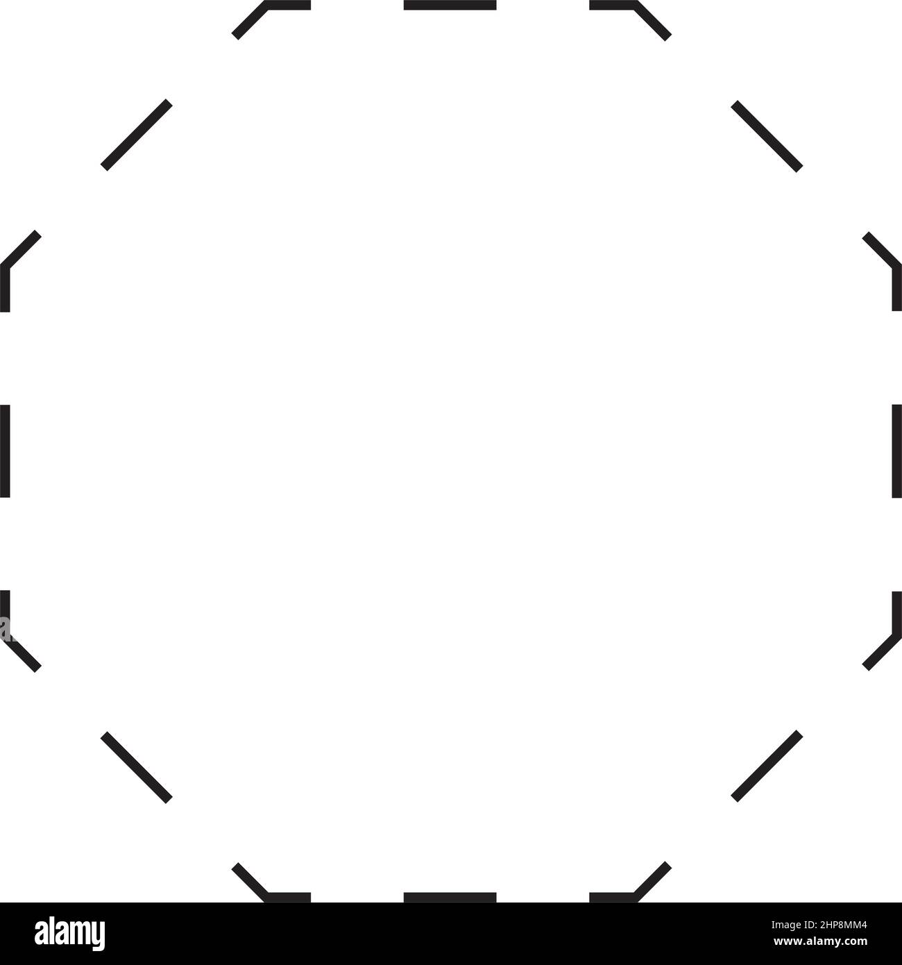 Octagon shape dashed symbol vector icon for creative graphic design ui ... Octagon shape dashed symbol vector icon for creative graphic design ui ...