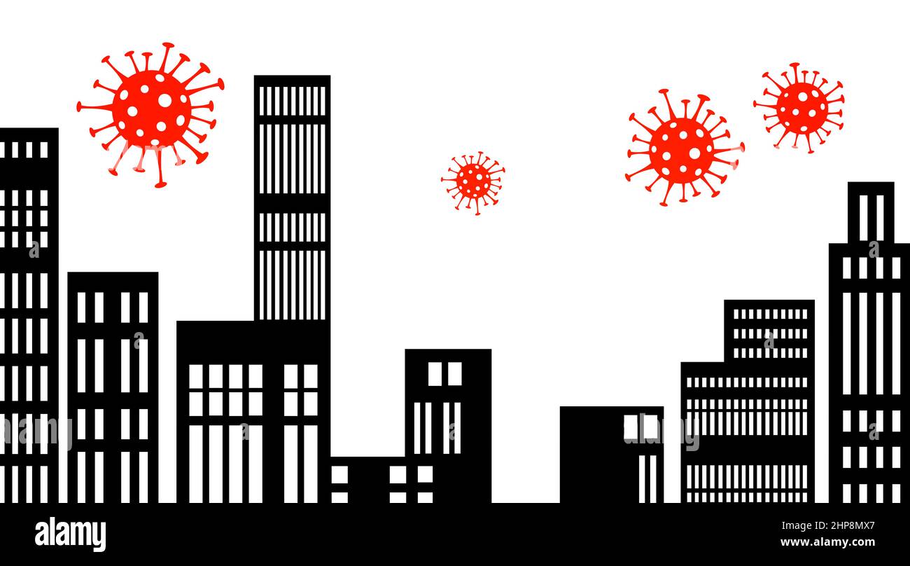 Dangerous corona virus, SARS pandemic risk concept. 3D illustration ...
