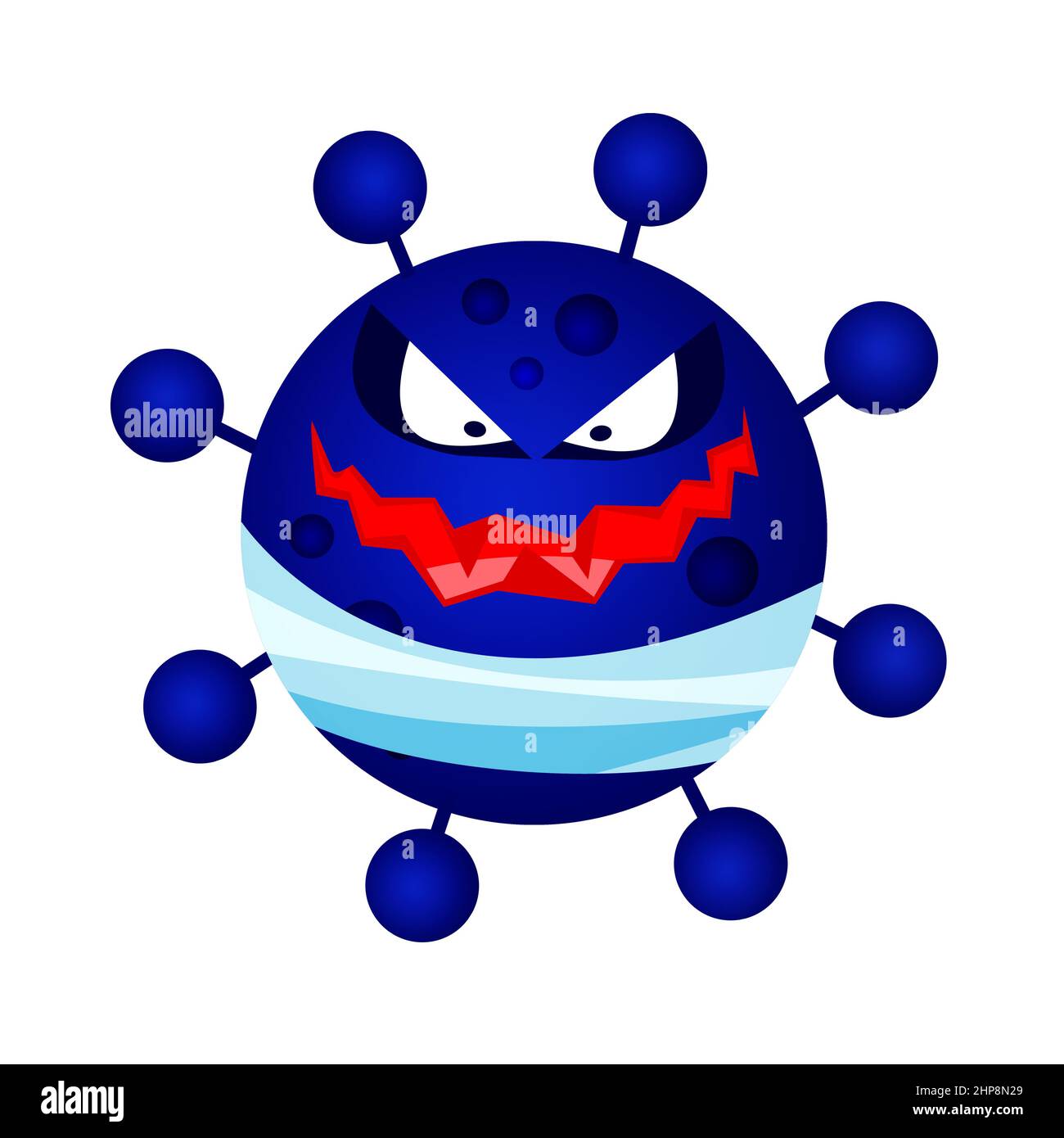 Dangerous corona virus, SARS pandemic risk concept. 3D illustration ...