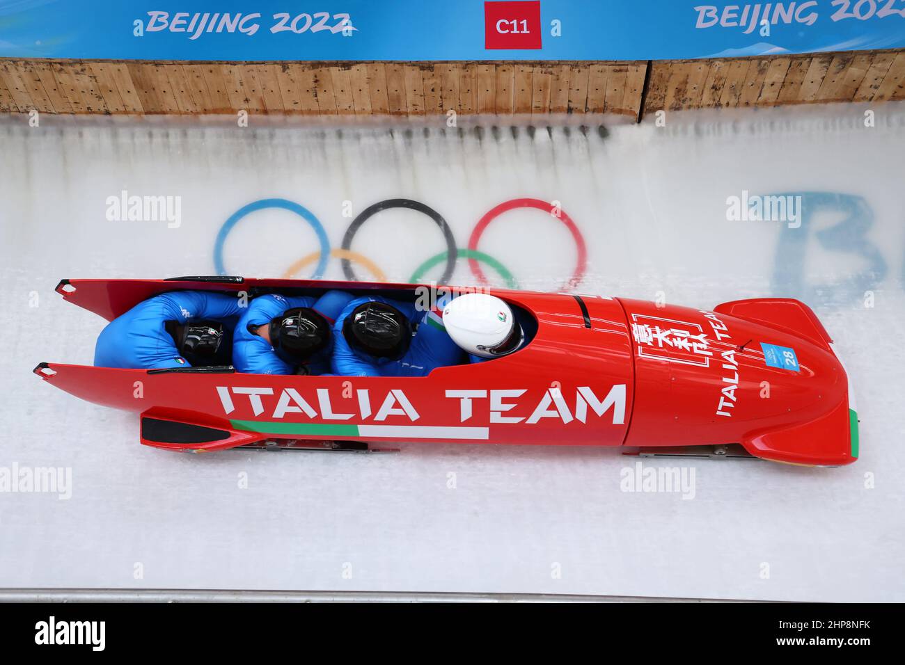 Beijing, China. 19th Feb, 2022. Mattia Variola, Robert Mircea, Alex ...