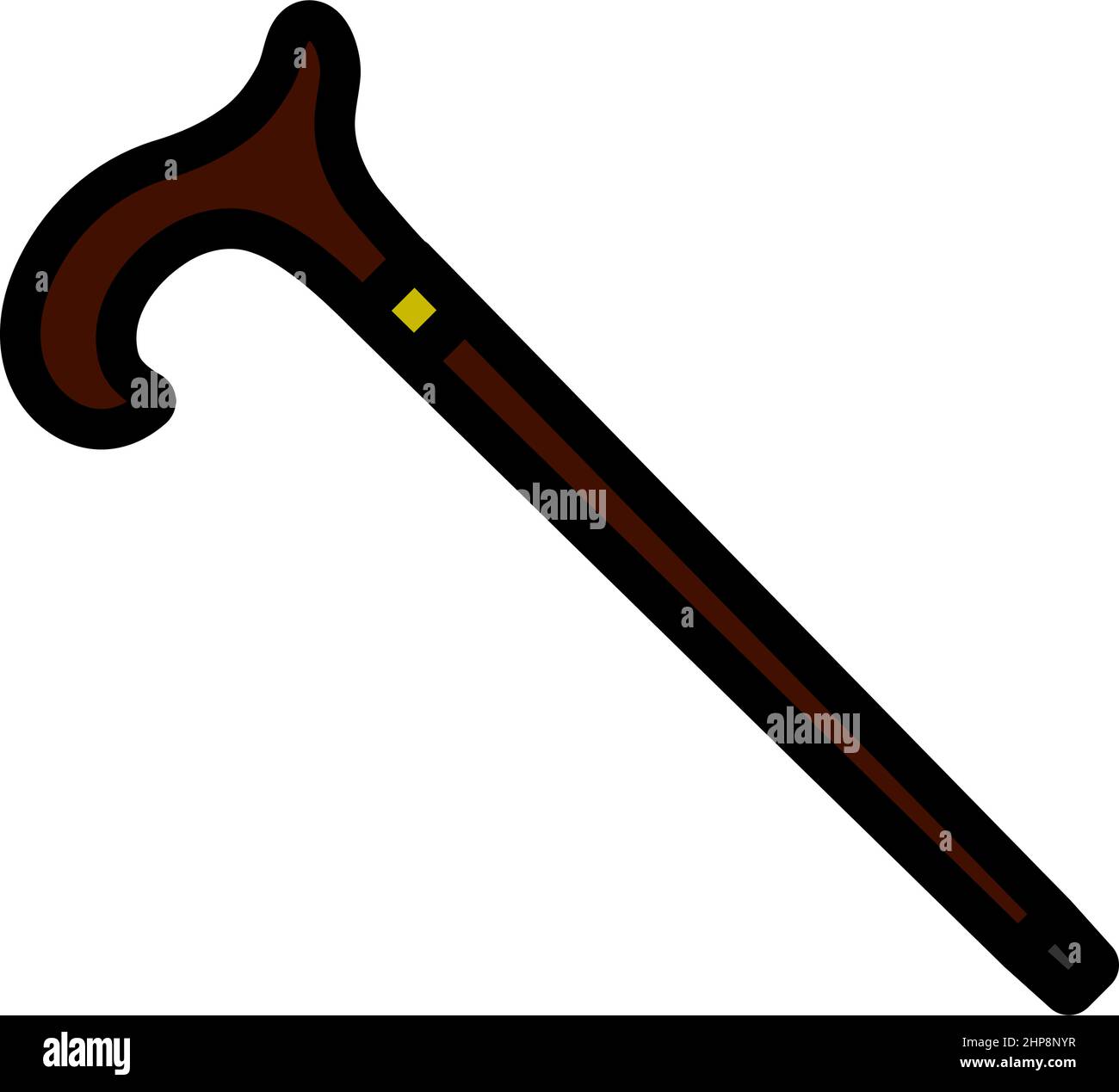 Cartoon old man walking stick Stock Vector Images - Alamy