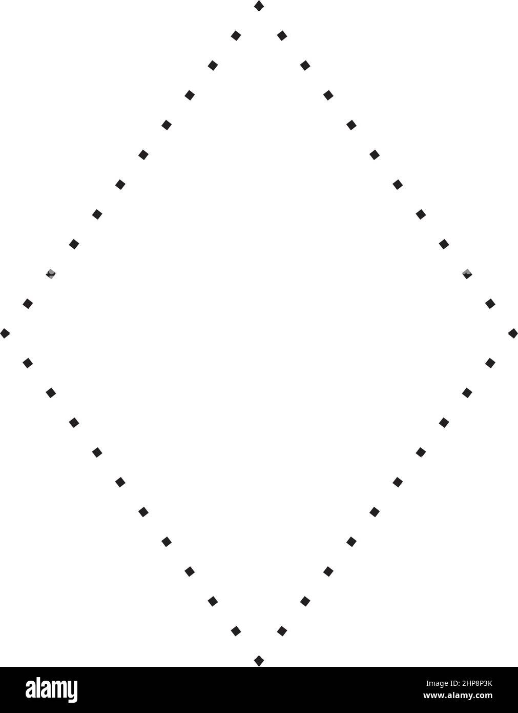 Rhombus symbol dotted shape vector icon for creative graphic design ui ...