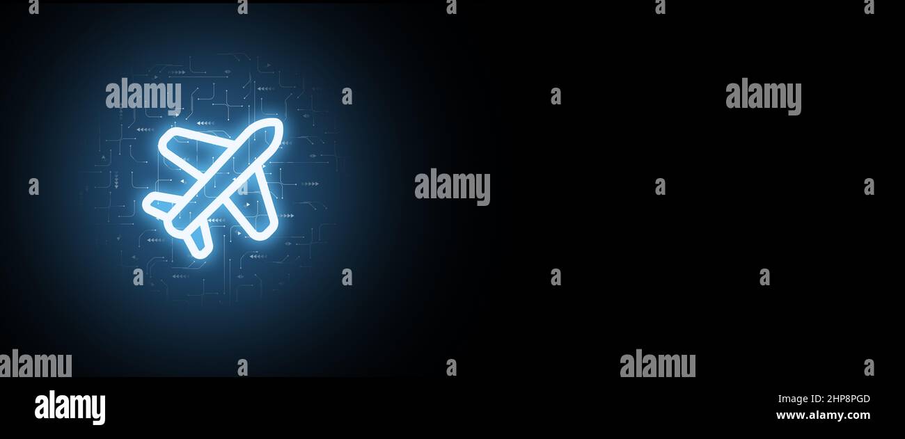 The concept of logistics and transport. Airplane icon for ...