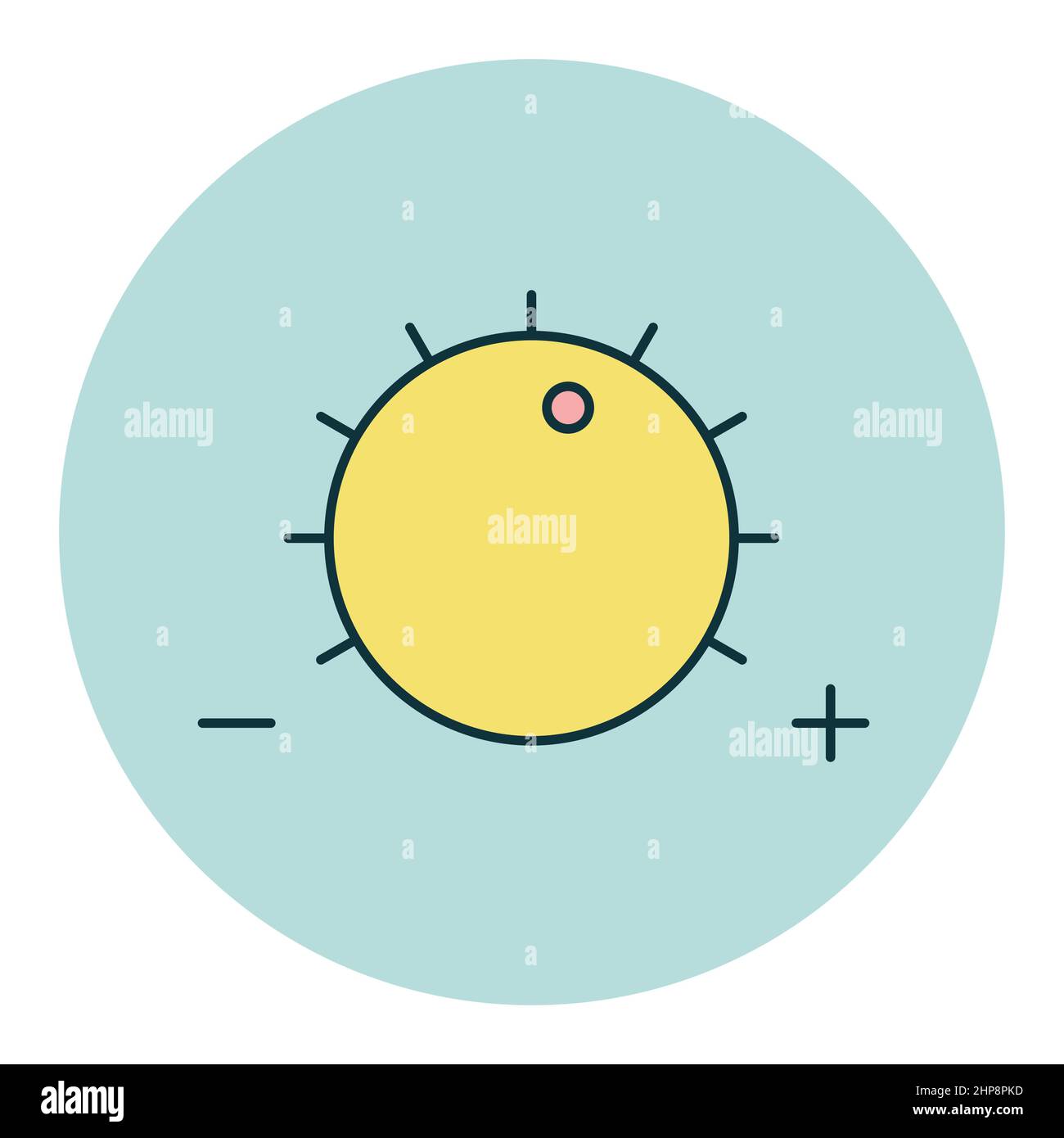 Metal volume knob vector Cut Out Stock Images & Pictures - Alamy