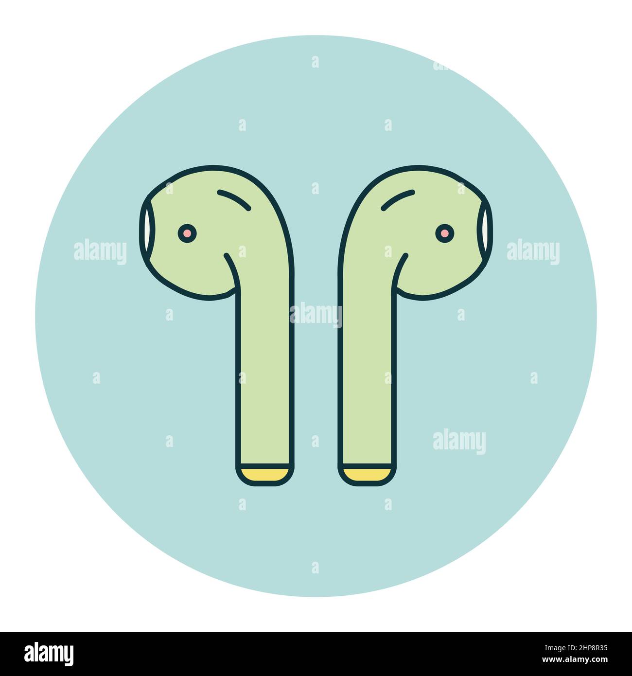 Airpods wireless headphones vector icon Stock Vector Image & Art - Alamy