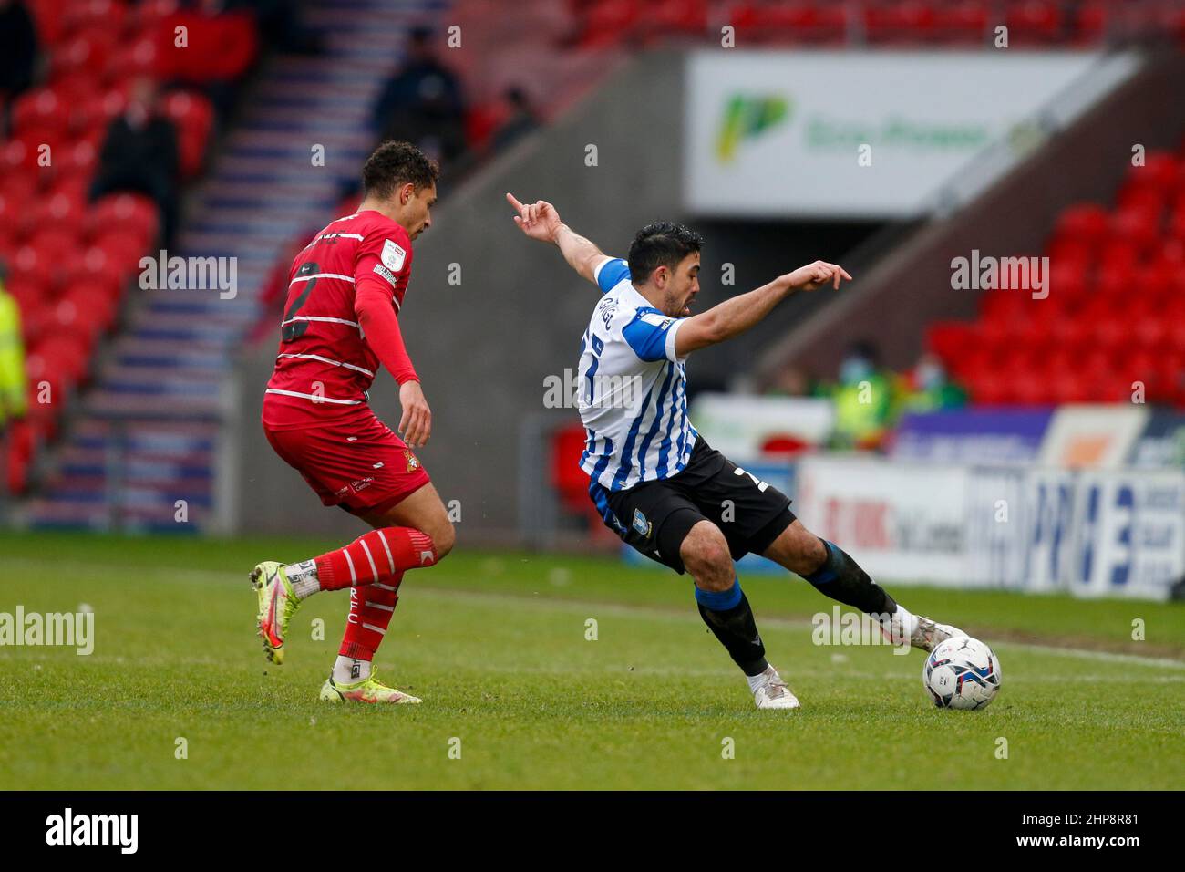 Massimo Luongo #21 of Sheffield Wednesday and Kyle Knoyle #2 of ...
