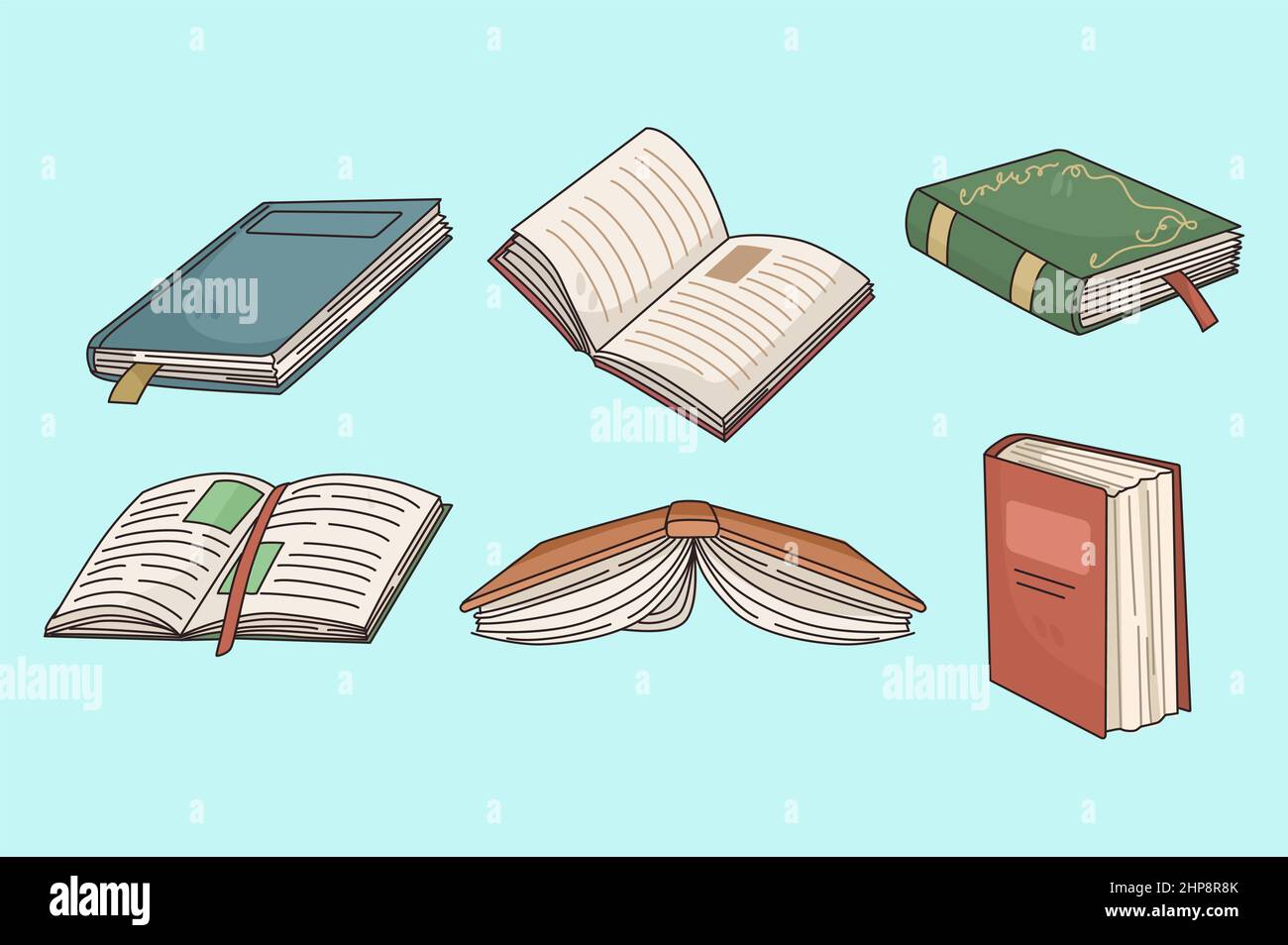 Falling books illustration Stock Vector Images - Alamy