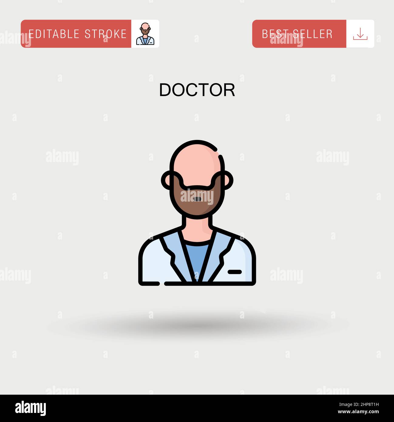 Male doctor stethoscope icon hi-res stock photography and images - Alamy