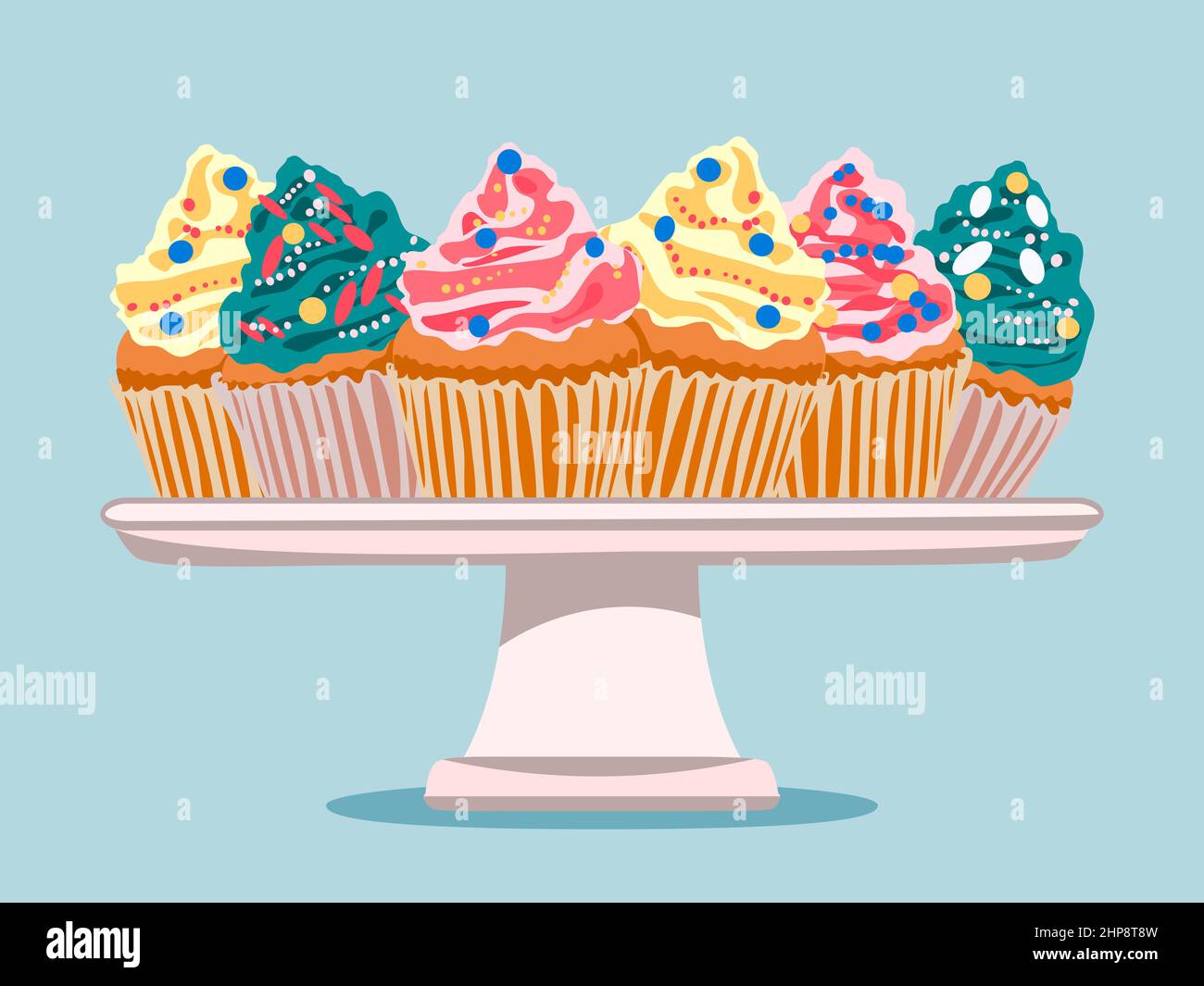 Hand drawn cake design Stock Vector Images - Alamy