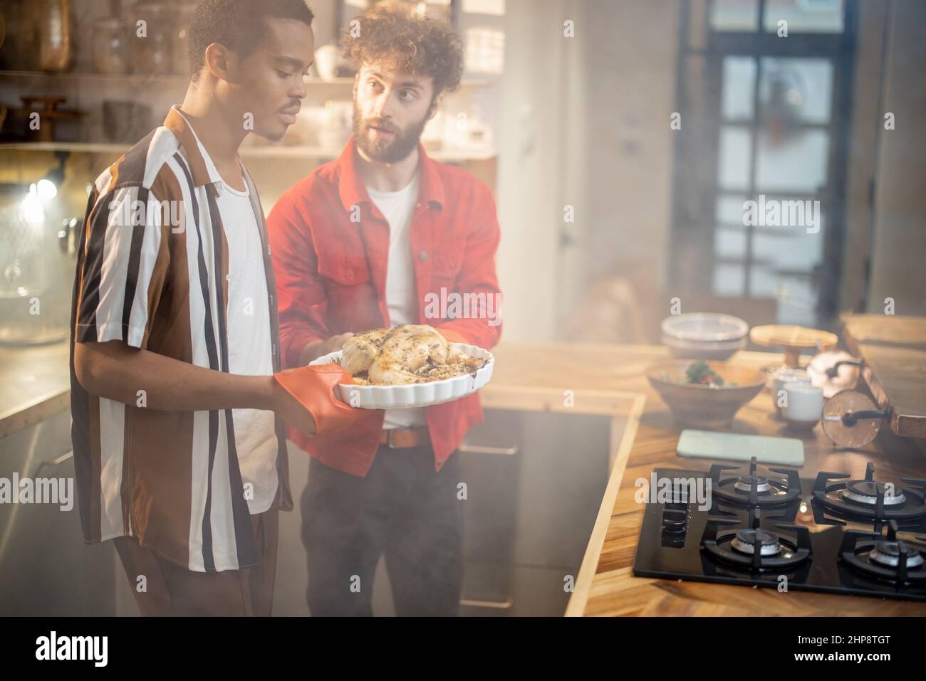 Gay family kitchen hi-res stock photography and images - Alamy