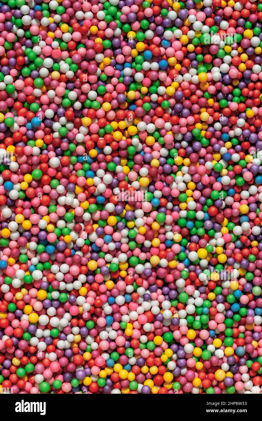 Background of colored balls. The texture is a lot of different color ...