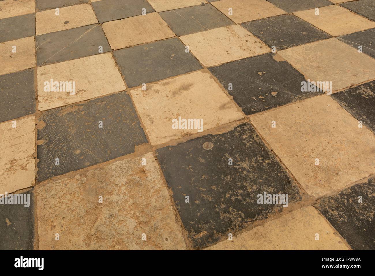 Old checkered tiles Stock Photo - Alamy