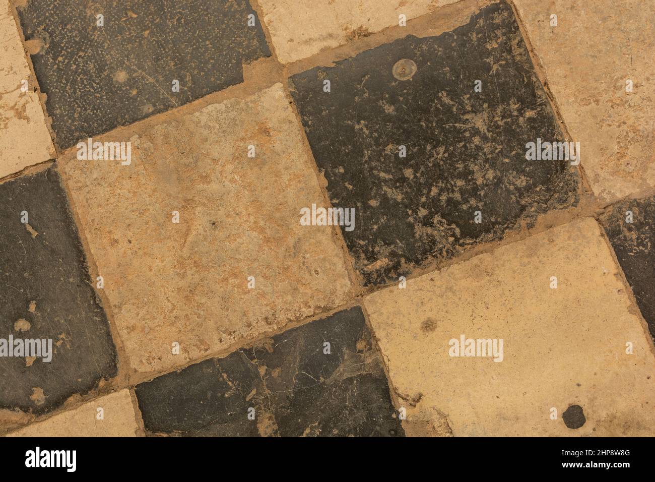 Old checkered tiles Stock Photo - Alamy