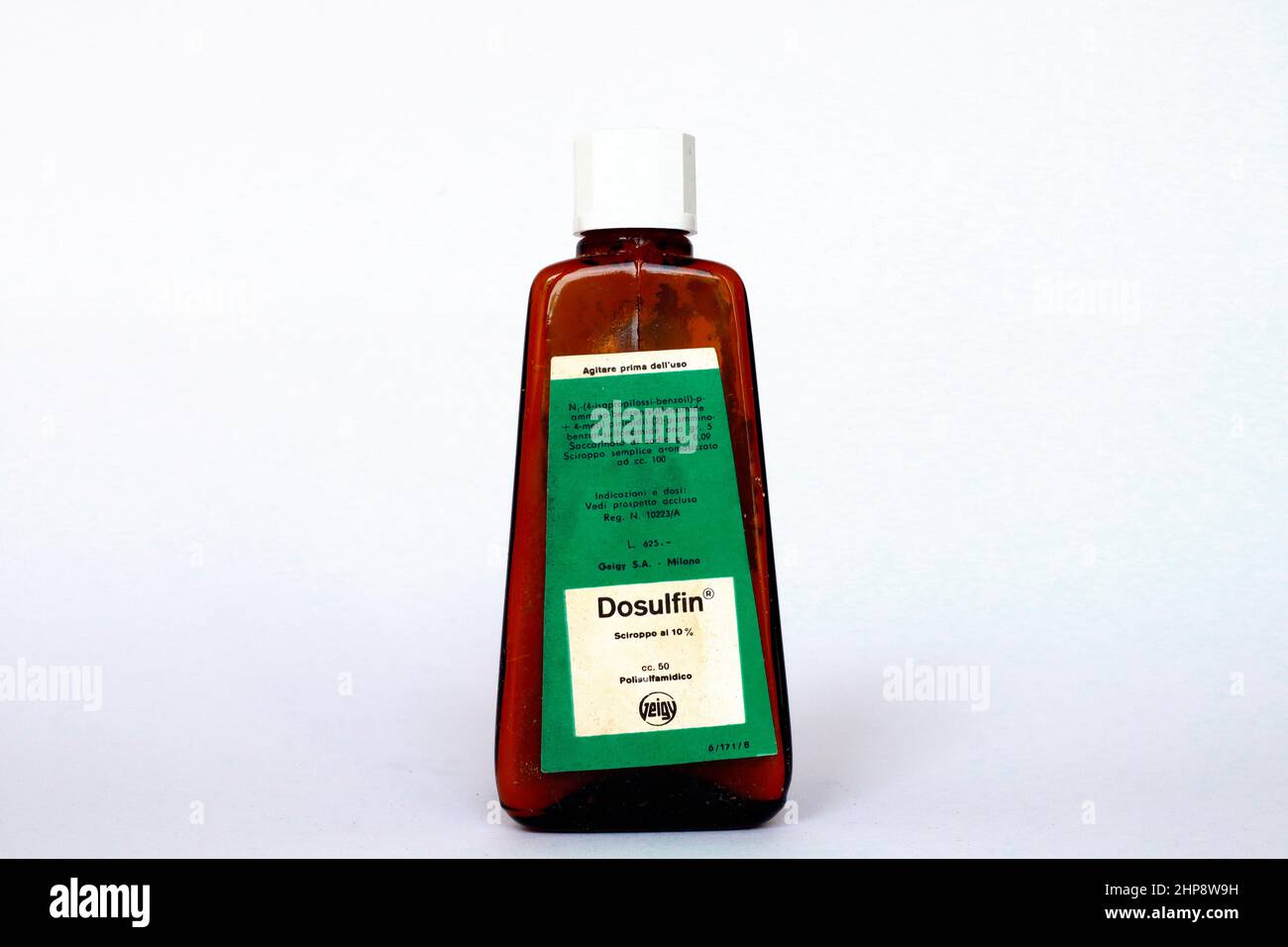 Vintage 1961 DOSULFIN Syrup GEIGY sulphamide medicine for the treatment ...