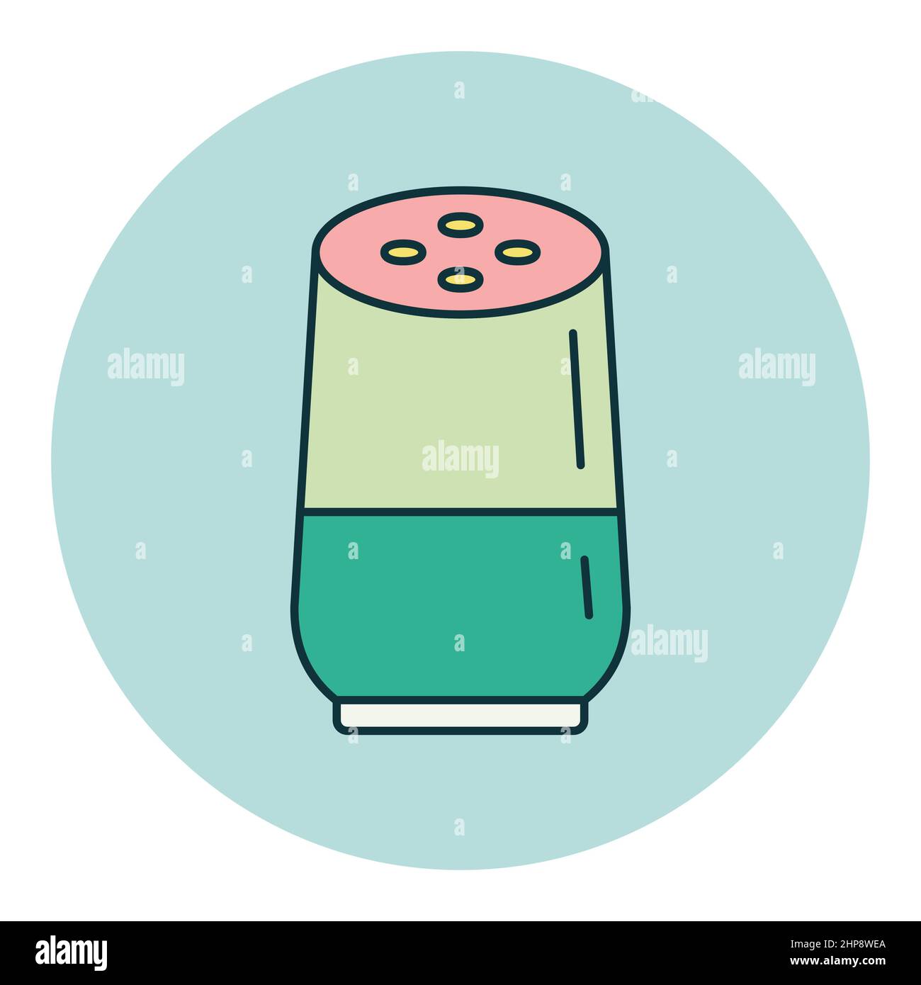 Smart home speaker with virtual assistant icon Stock Vector Image & Art - Alamy