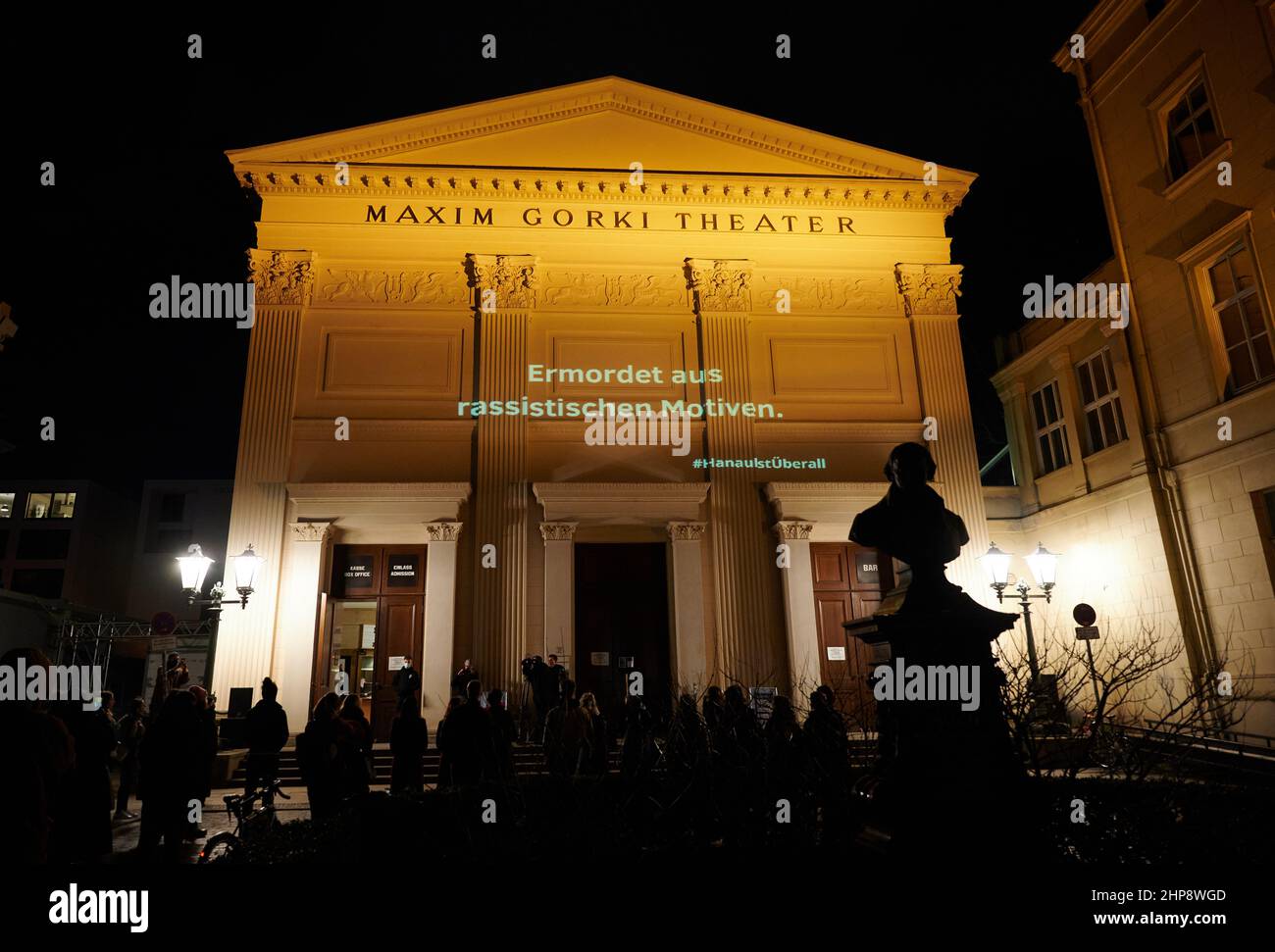 Berlin, Germany. 19th Feb, 2022. "Murdered for Racist Motives" is ...