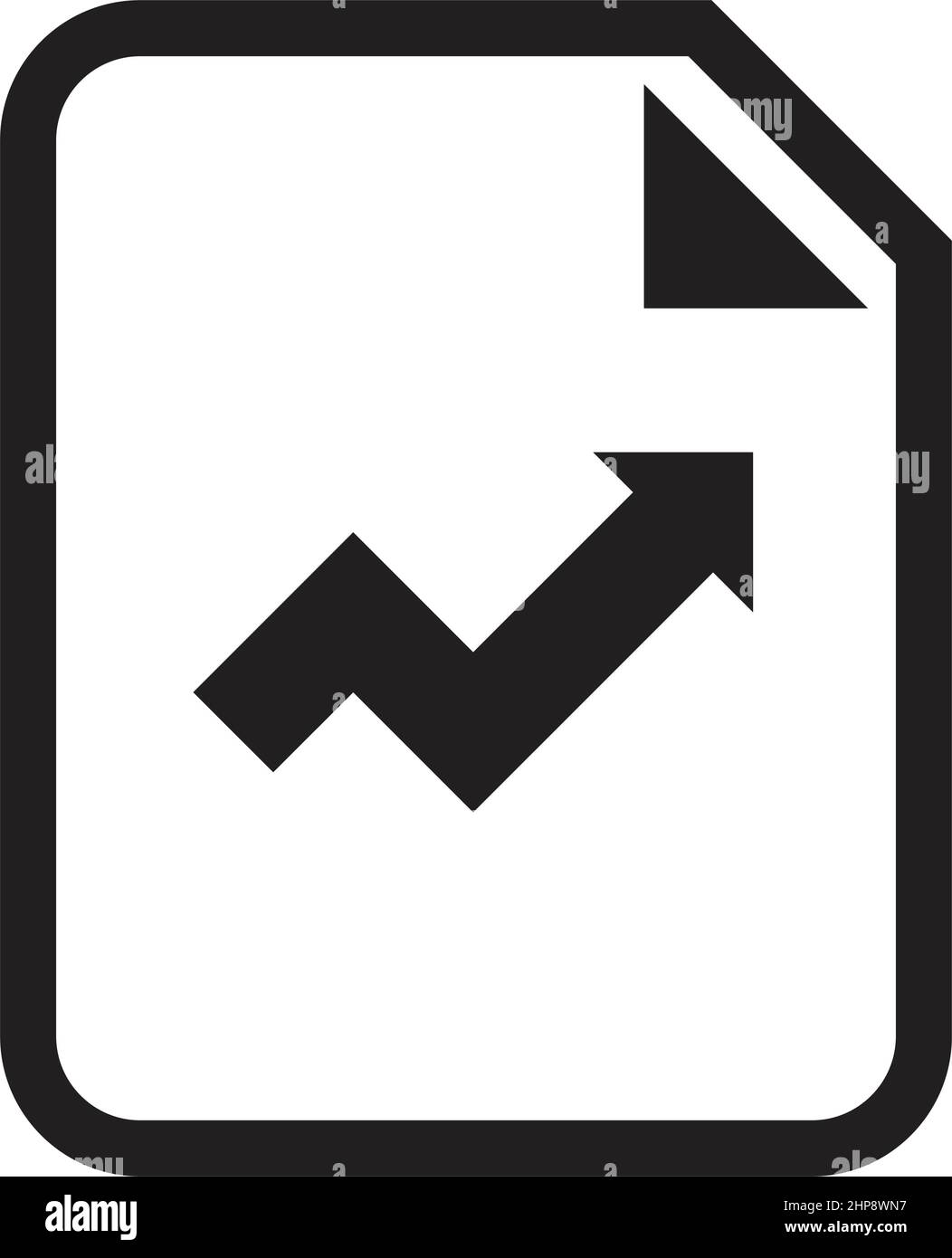 Document icon vector with growth chart and graph information for ...