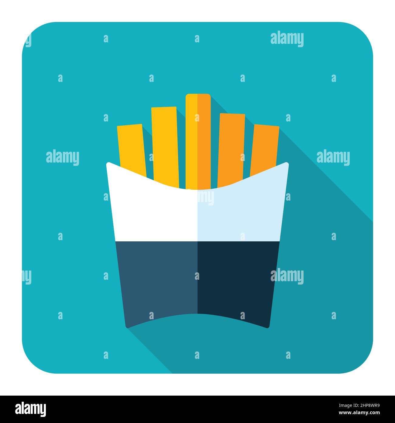 French fries vector icon. Fast food sign Stock Vector Image & Art - Alamy
