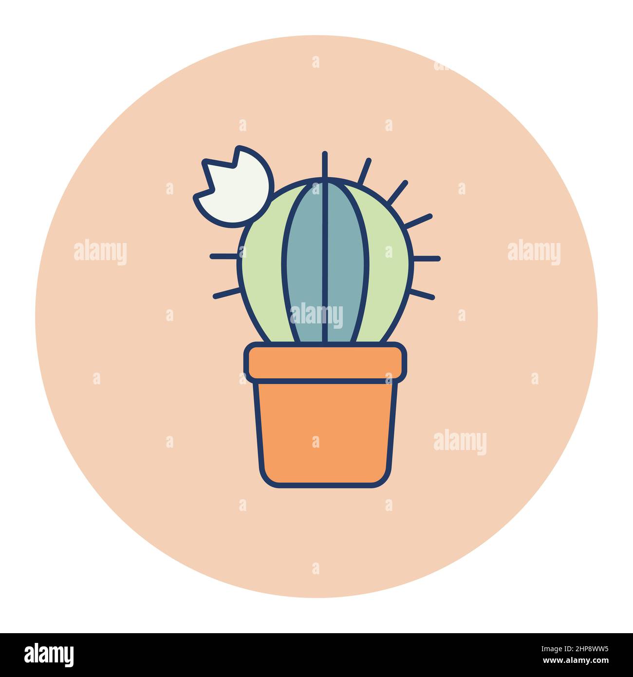 Cactus outline icon. Workspace sign Stock Vector Image & Art - Alamy