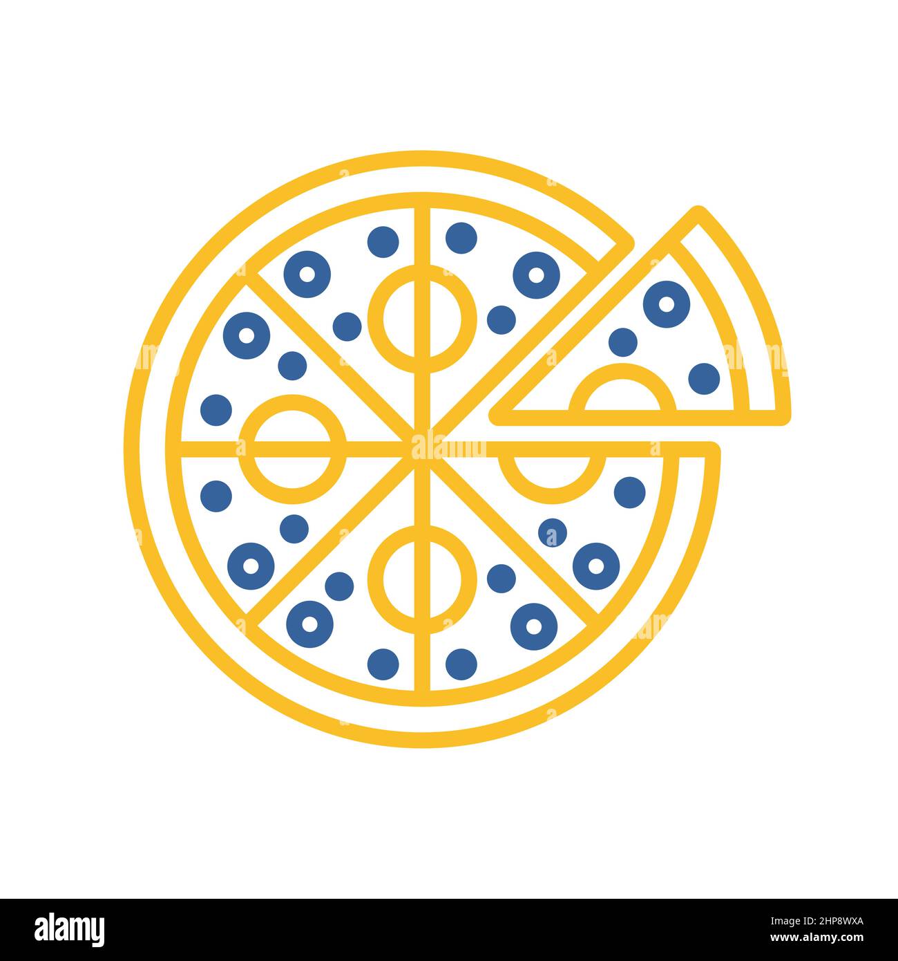 Pizza vector icon. Fast food sign Stock Vector Image & Art - Alamy