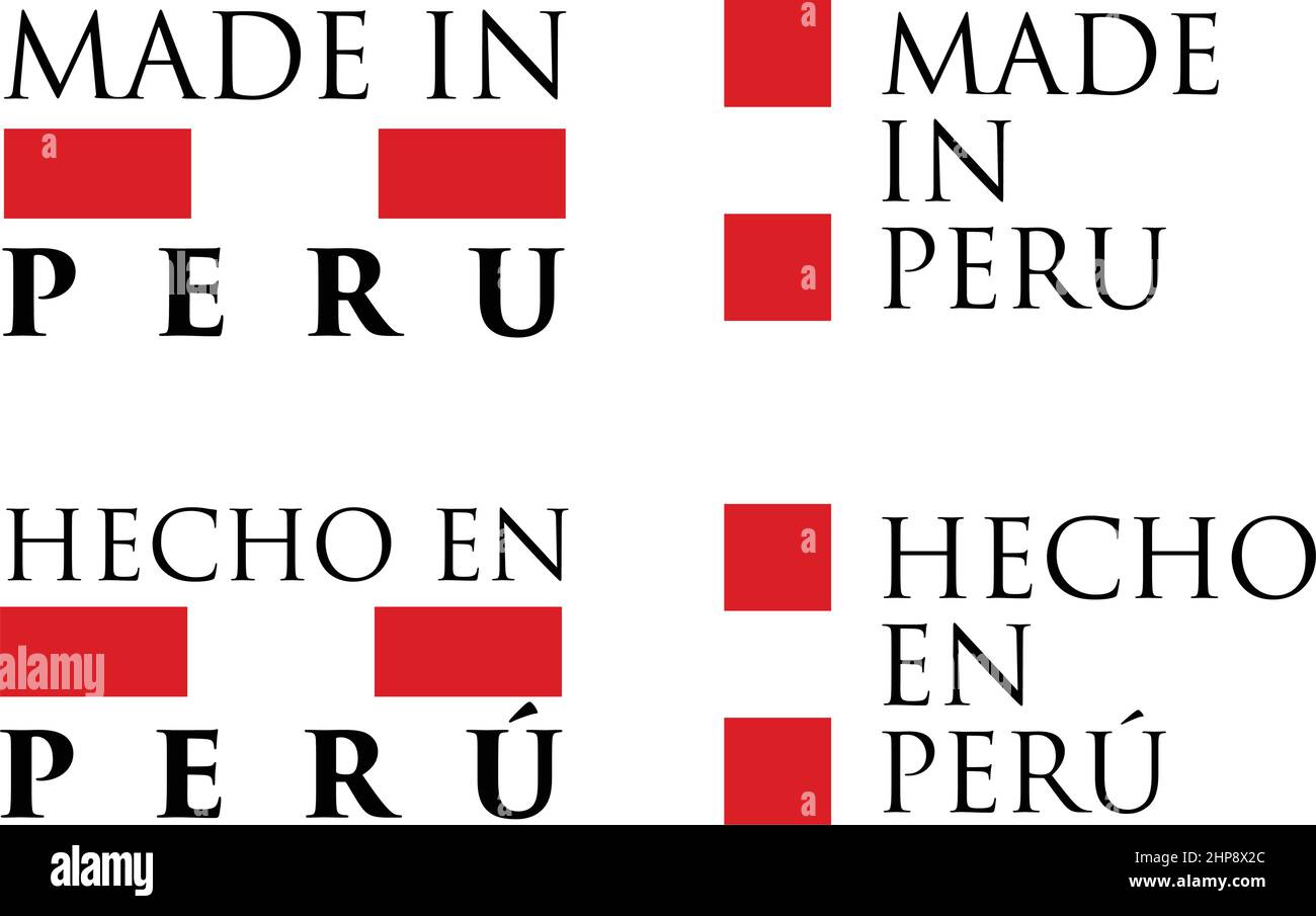 Simple Made in Peru / Hecho en (peruvian spanish translation) label ...