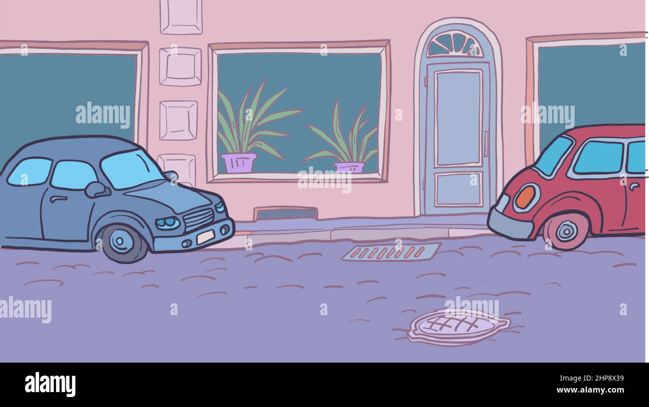 City street cars driving Stock Vector Images - Alamy