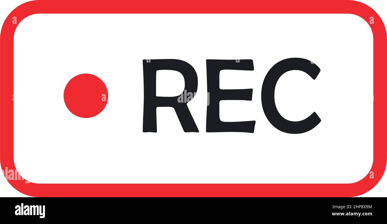 recording icon vector illustration design template Stock Vector Image ...