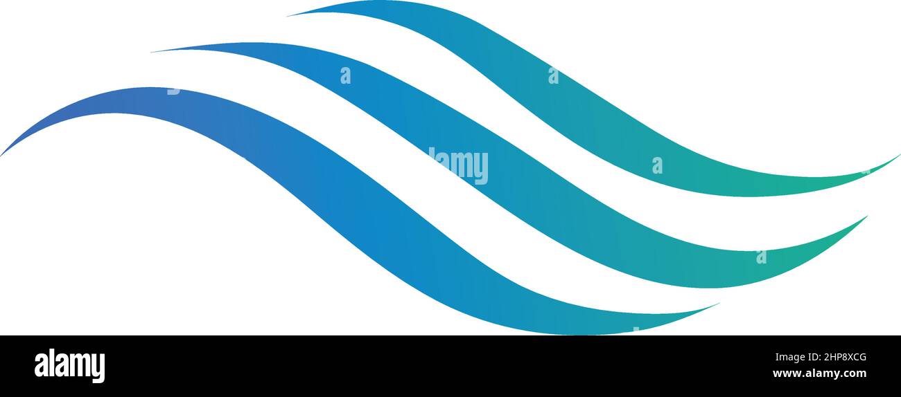 Water wave icon vector Stock Vector Images - Alamy