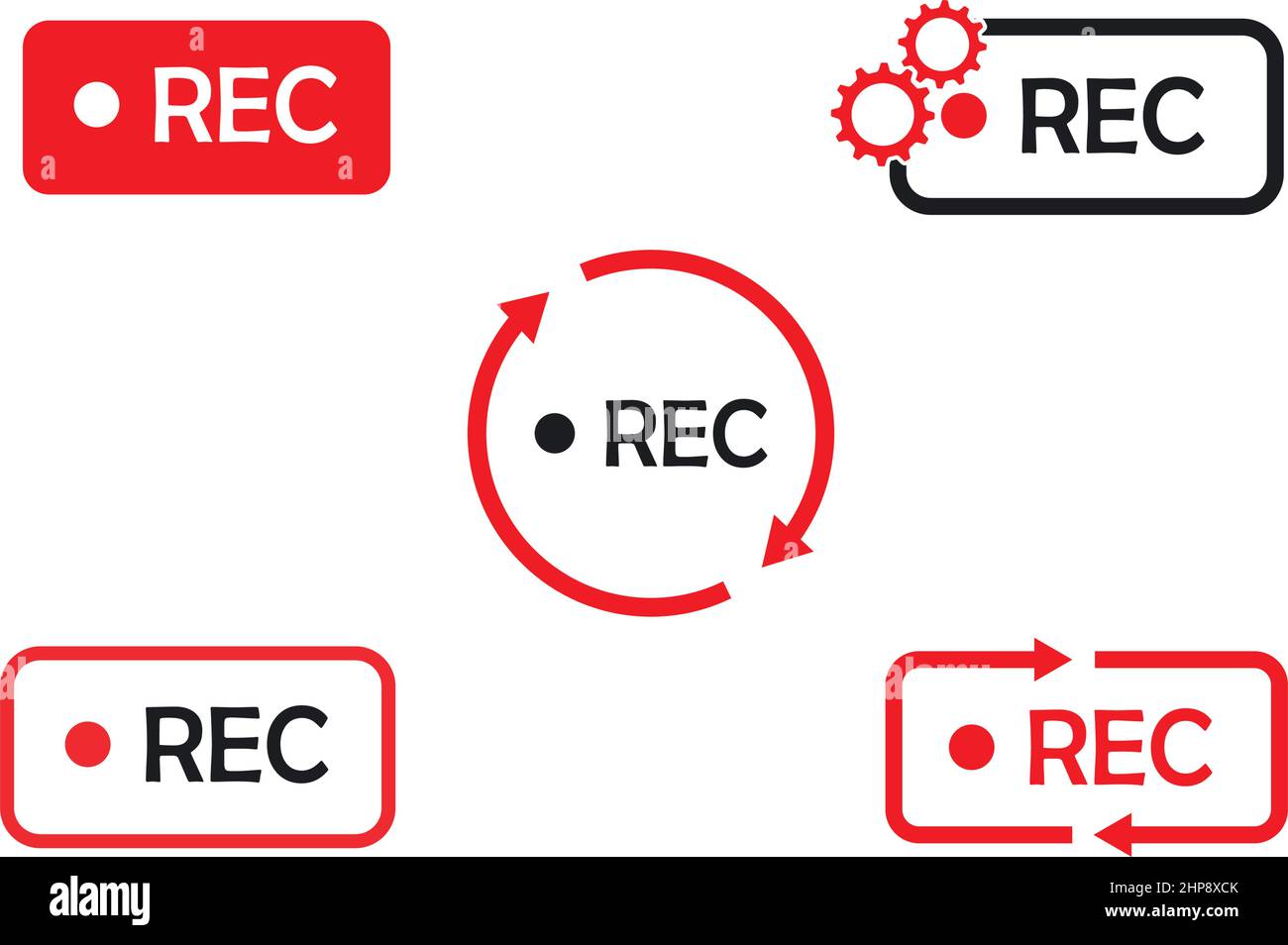 recording icon vector illustration design template Stock Vector Image ...