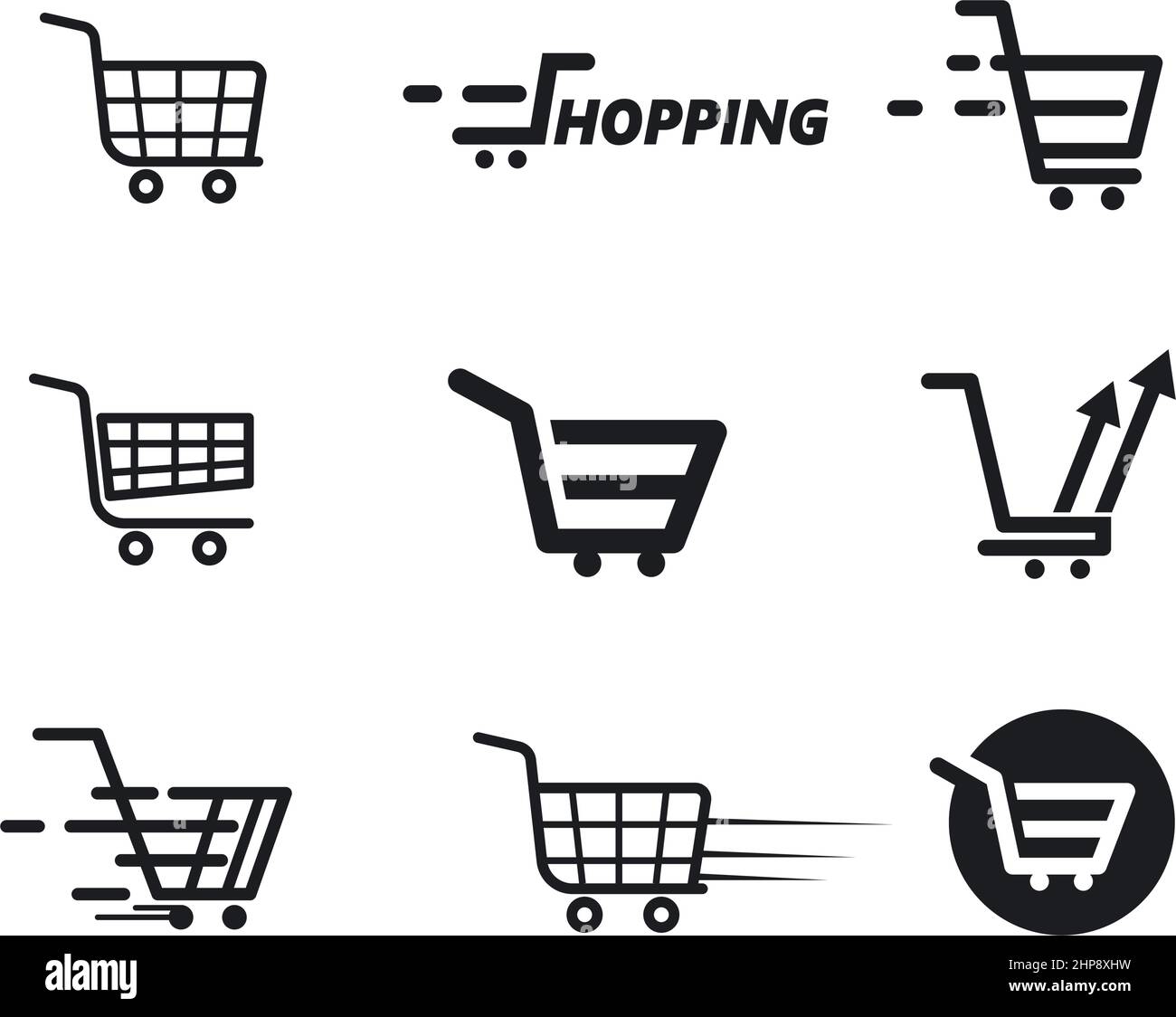 Set online grocery shopping Cut Out Stock Images & Pictures - Alamy