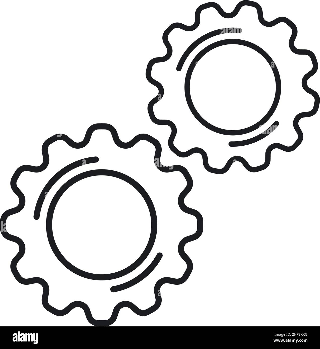 Gear line vector icon illustration design template Stock Vector Image ...