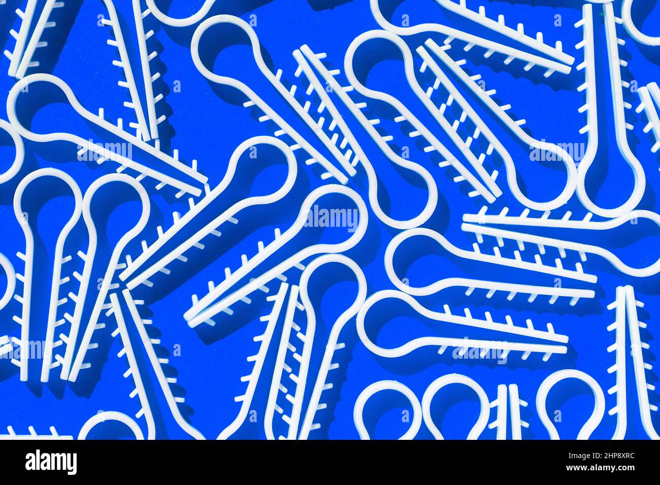 blue background with details. blue texture with white objects. Copy ...