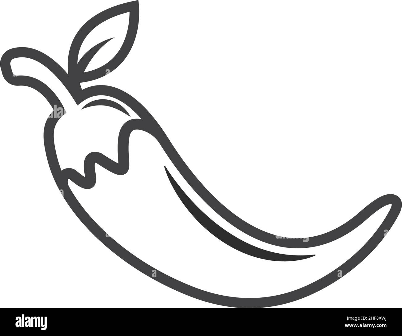 Chili line icon vector illustration design template Stock Vector Image ...