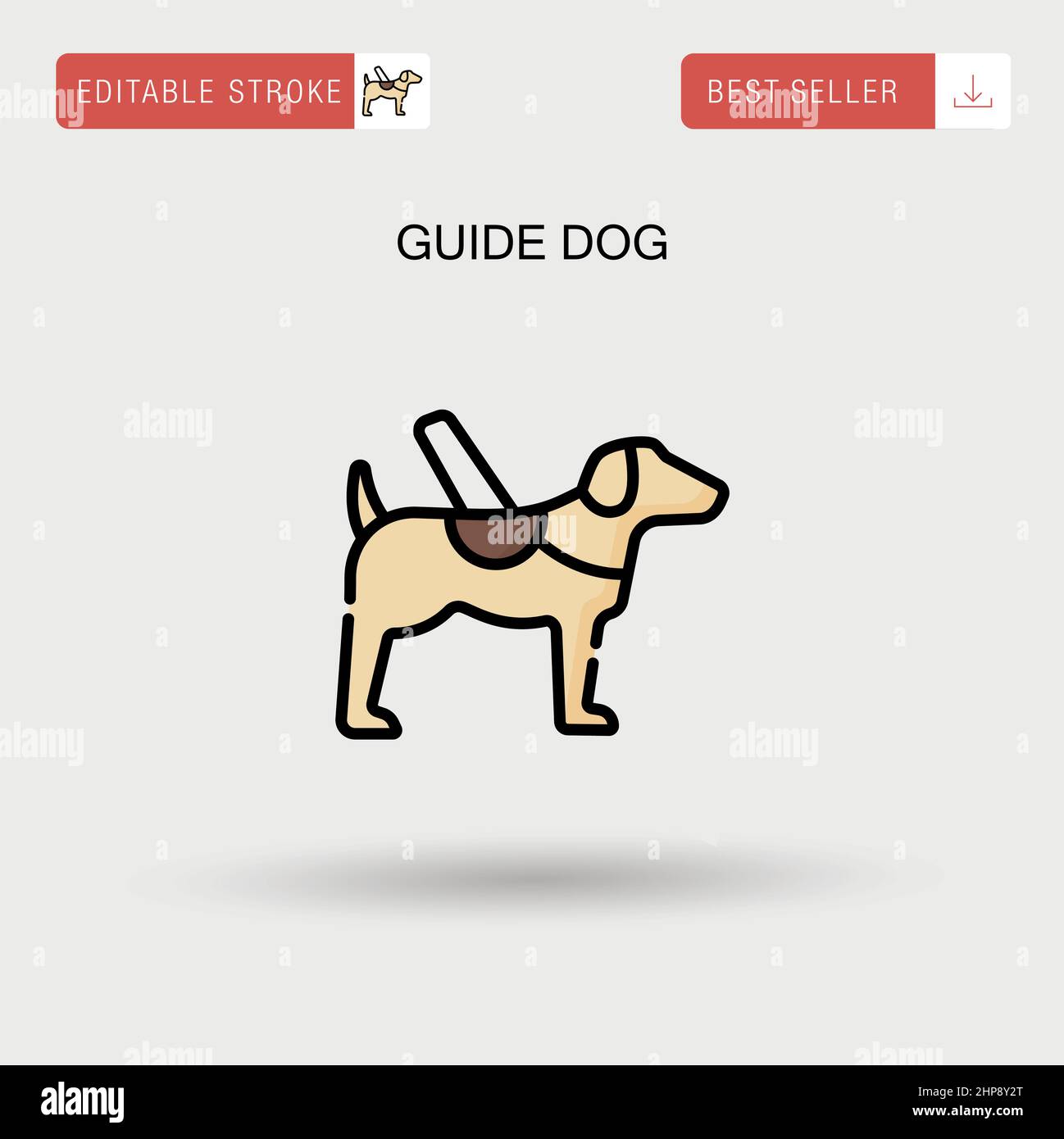 Blind person with guide dog Stock Vector Images - Alamy