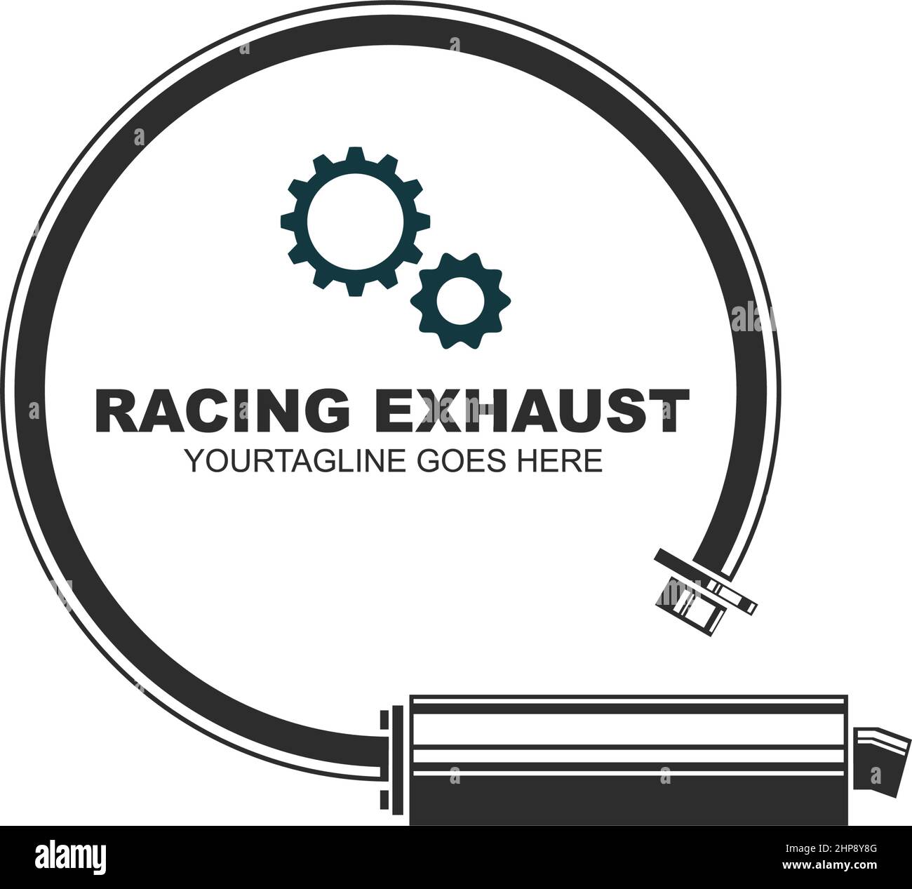 Motorcycle exhaust silencer Stock Vector Images - Alamy
