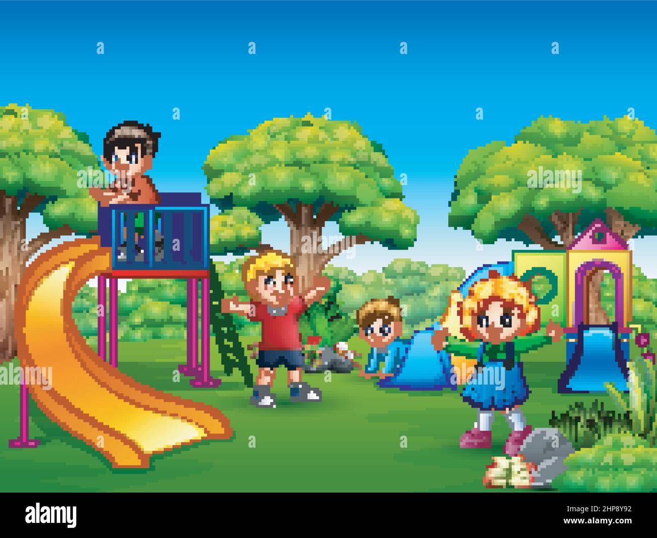 Kids playground cartoon concept background hi-res stock photography and ...