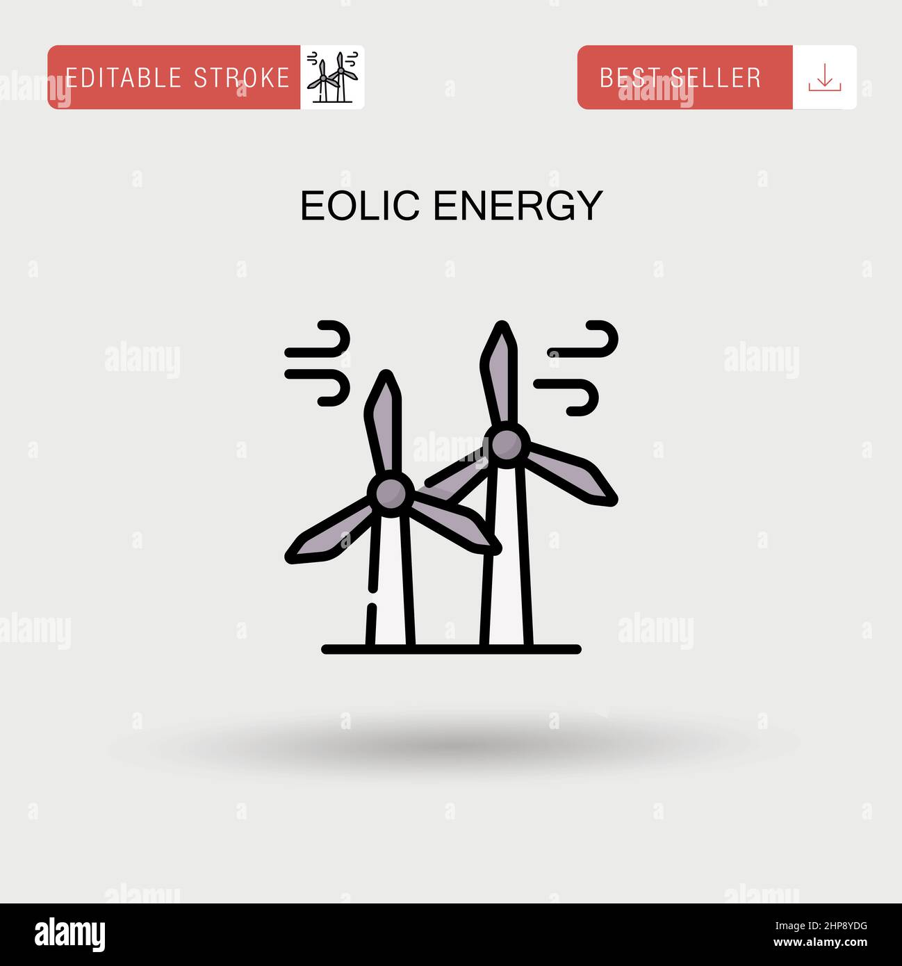 Eolic energy Simple vector icon Stock Vector Image & Art - Alamy