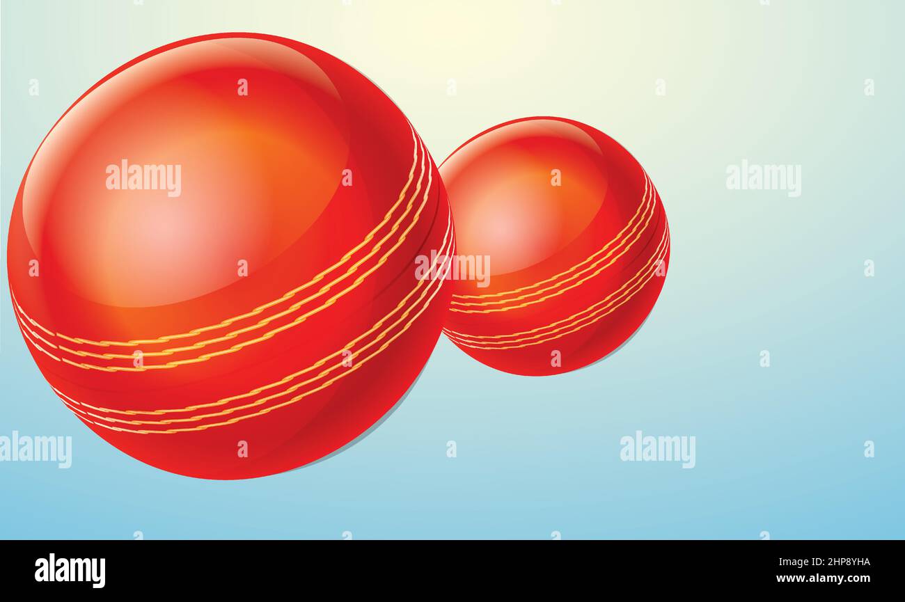 two cricket balls on abstract background Stock Vector Image & Art - Alamy
