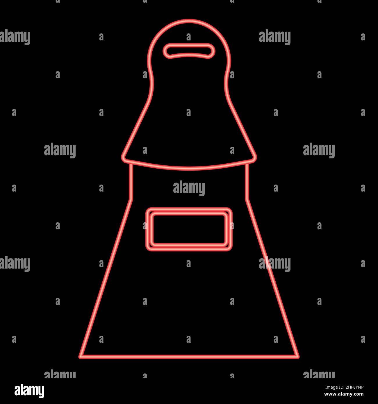 Neon woman terrorist red color vector illustration image flat style ...