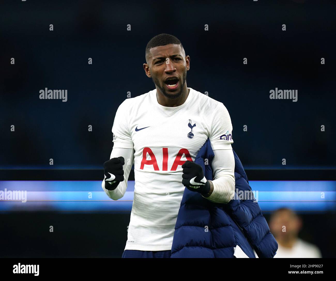 Tottenham Hotspur's Emerson Royal celebrates after the Premier League ...
