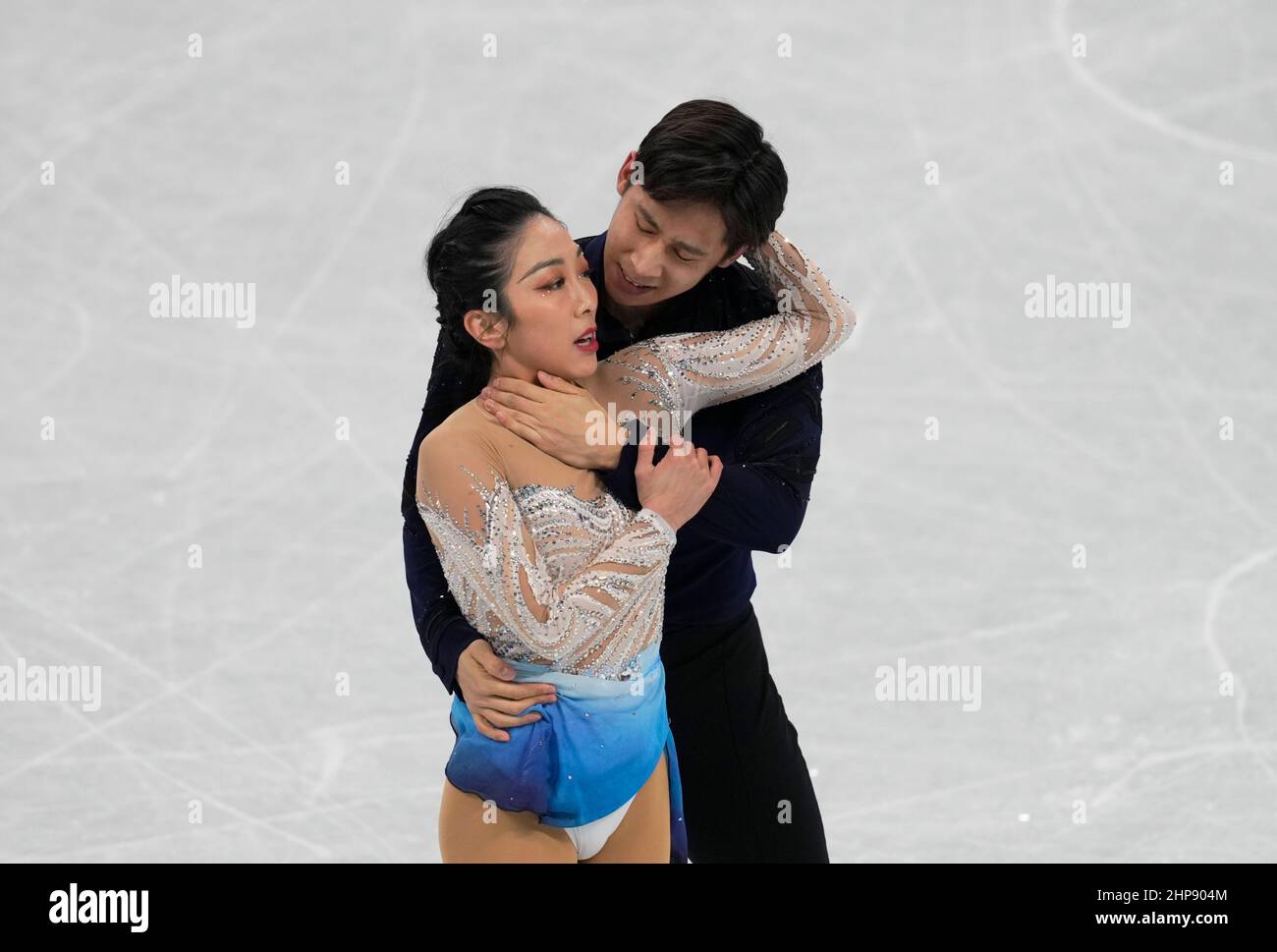 Beijing , China, 2022 Winter Olympics, February 19, 2022: Wenjing Sui and Cong Han from China ...