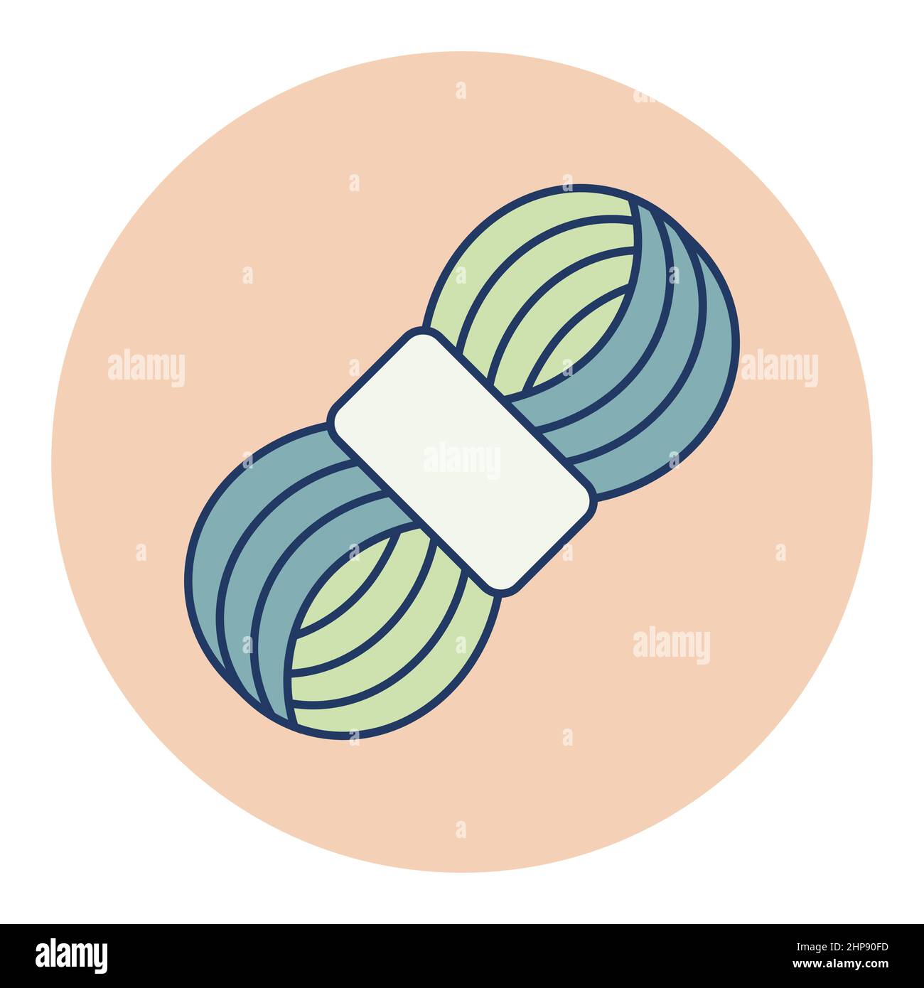 Roll of yarn vector flat icon. Farm animal sign Stock Vector Image ...